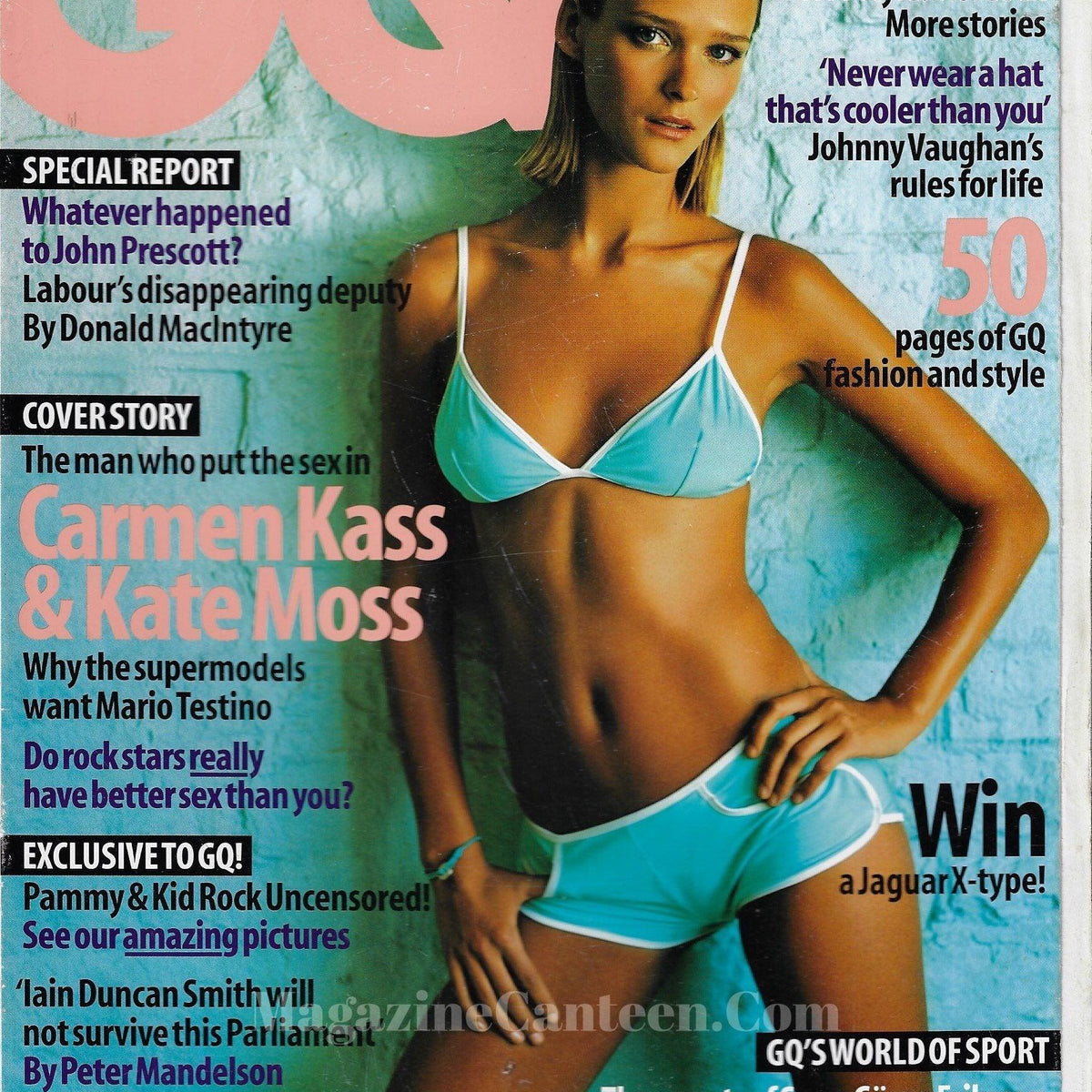 GQ Magazine March 2002 - Carmen Kass – magazine canteen