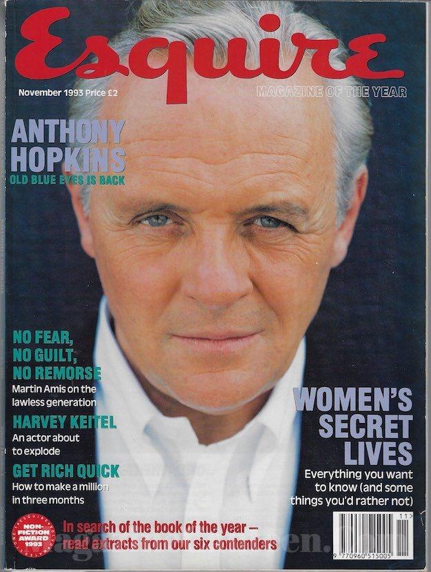 Esquire Magazine - Anthony Hopkins Harvey Keitel Nick Faldo – magazine canteen