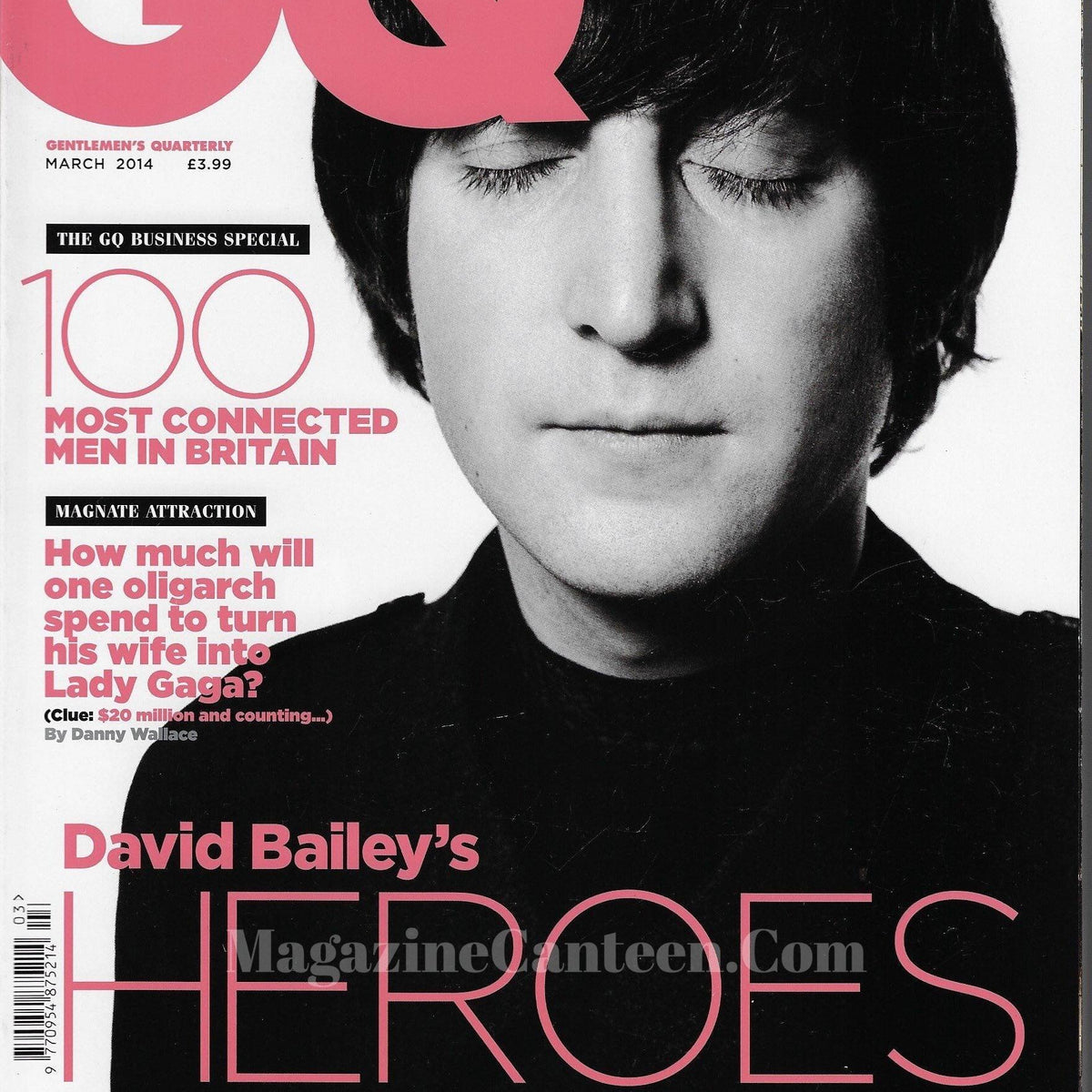 GQ Magazine March 2014 - John Lennon David Bailey – magazine canteen