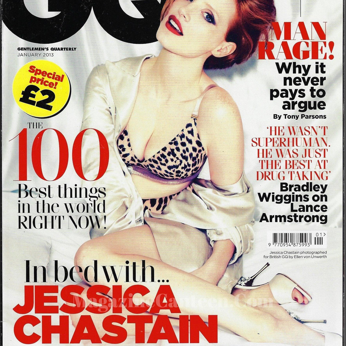 GQ Magazine January 2013 - Jessica Chastain B – magazine canteen
