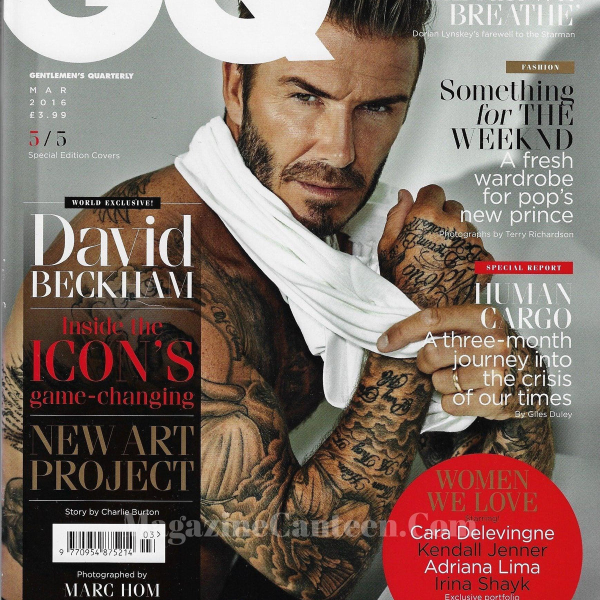 GQ Magazine March 2016 - David Beckham – magazine canteen