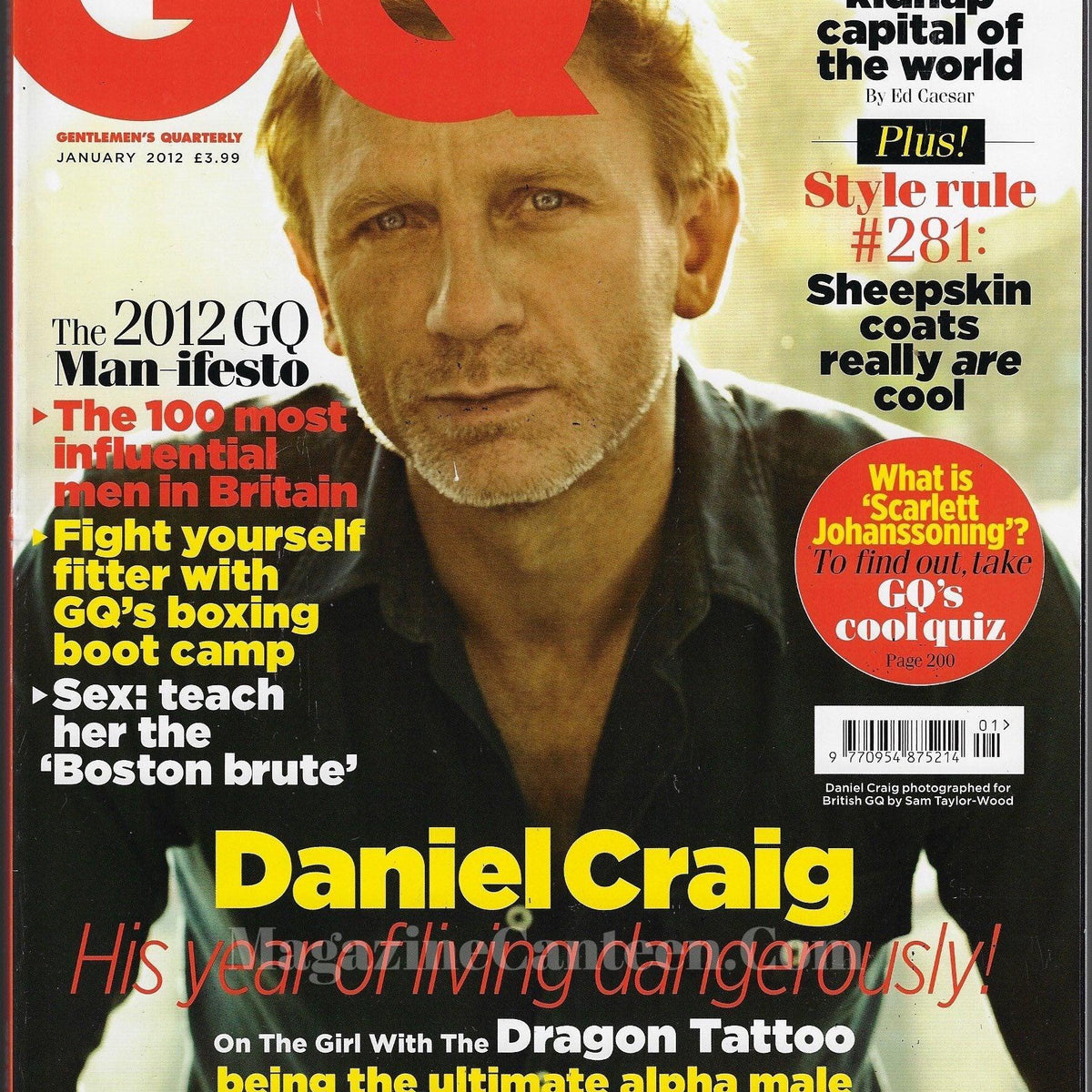 GQ Magazine January 2012 - Daniel Craig A – magazine canteen