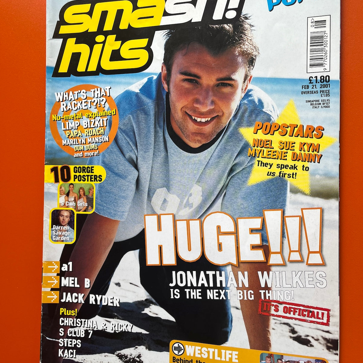 Smash Hits Magazine - Jonathan Wilkes STEPS S Club 7 Westlife – magazine canteen