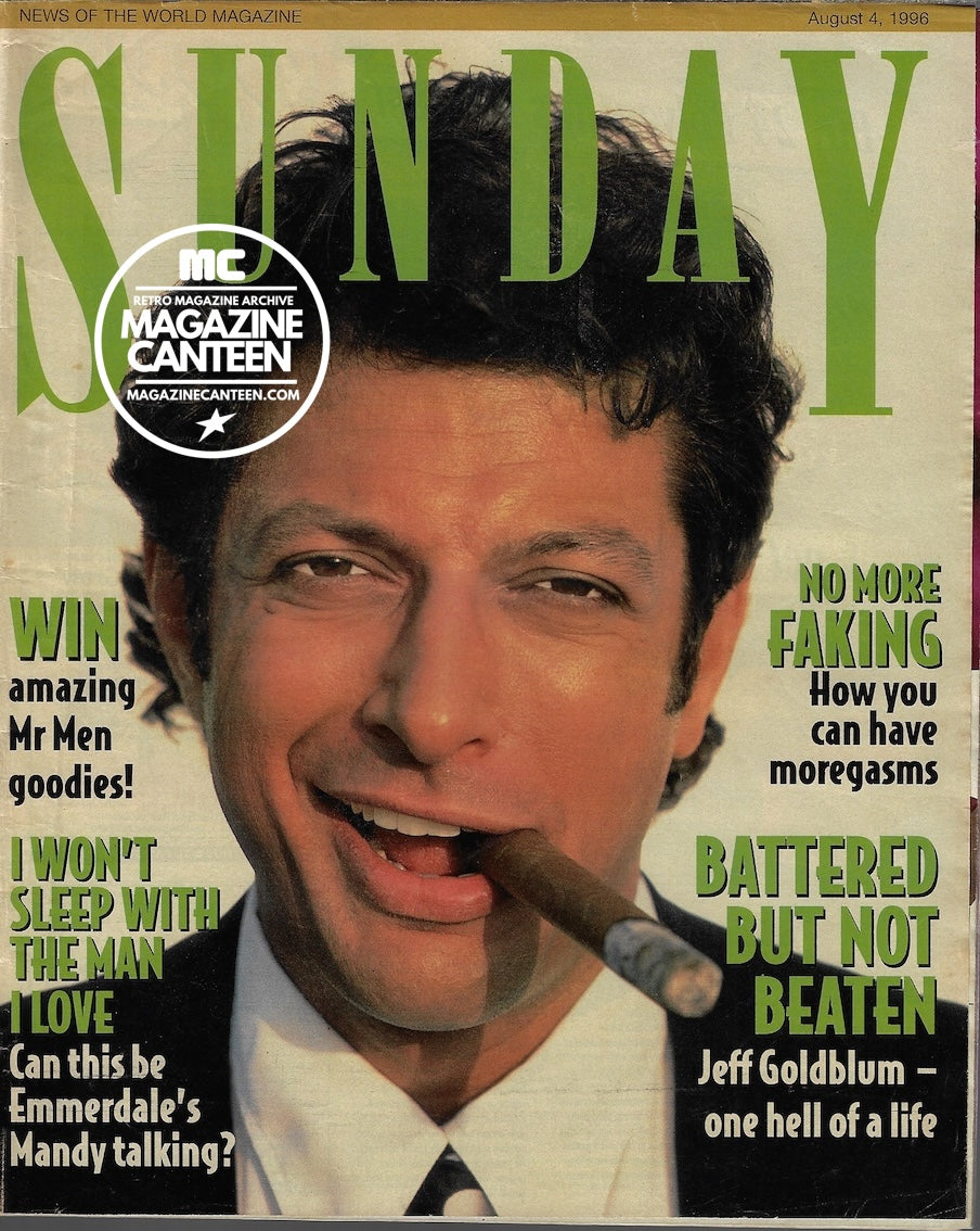 Sunday Magazine - Jeff Goldblum PATRICK ROBINSON Casualty B – magazine canteen