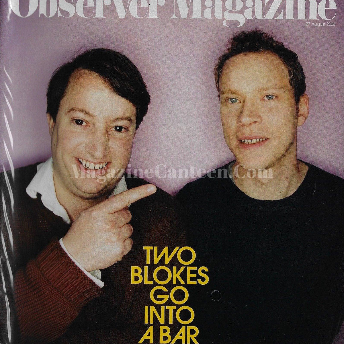 The Observer Magazine - David Mitchell & Robert Webb – magazine canteen