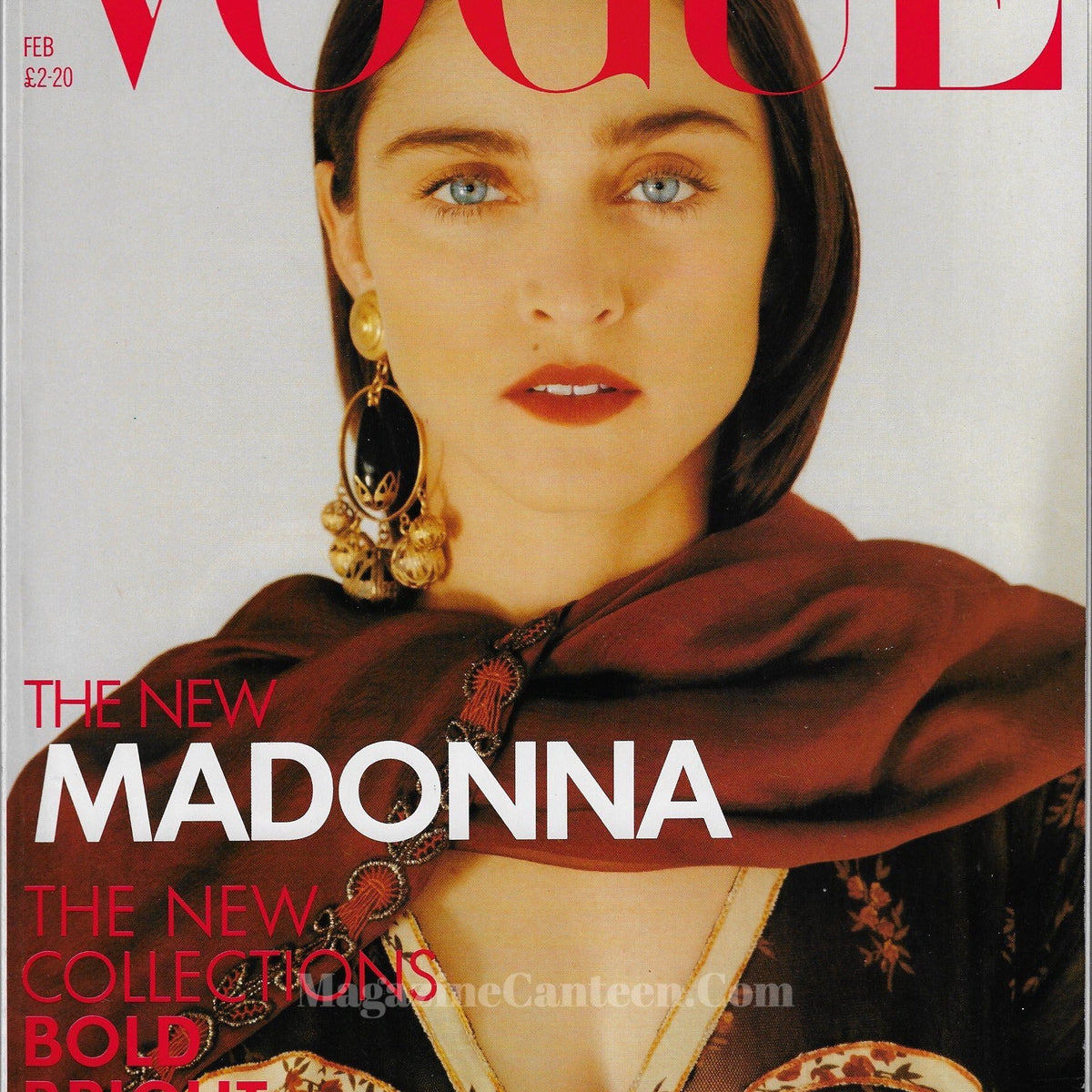 Vogue Magazine February 1989 Madonna Magazine Canteen