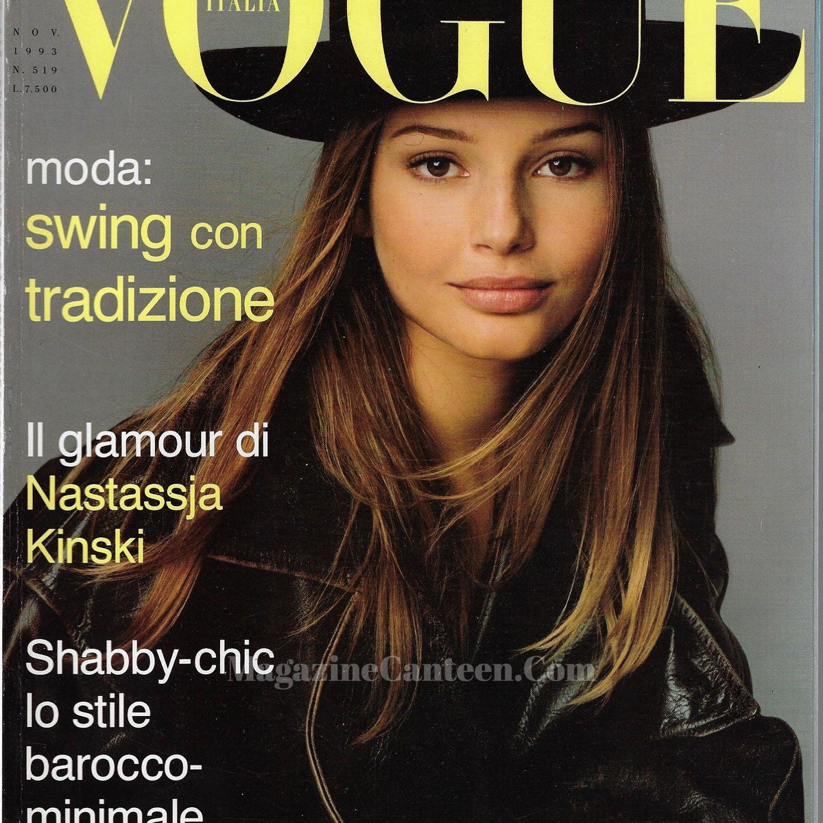 Vogue Italia Magazine 1993 Bridget Hall Magazine Canteen