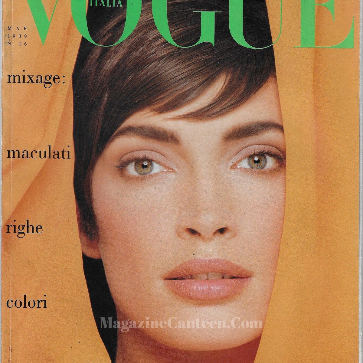 Vogue Italia Magazine 1989 Dana Patrick Magazine Canteen