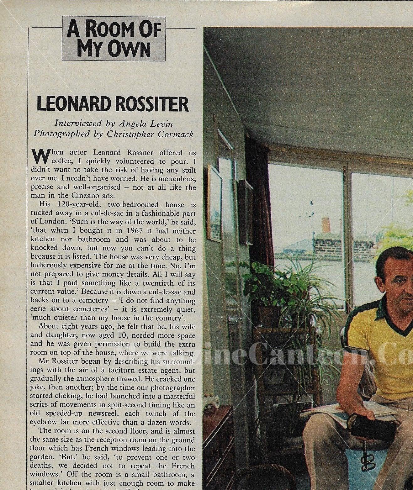 The Observer Magazine - Leonard Rossiter A Room – magazine canteen