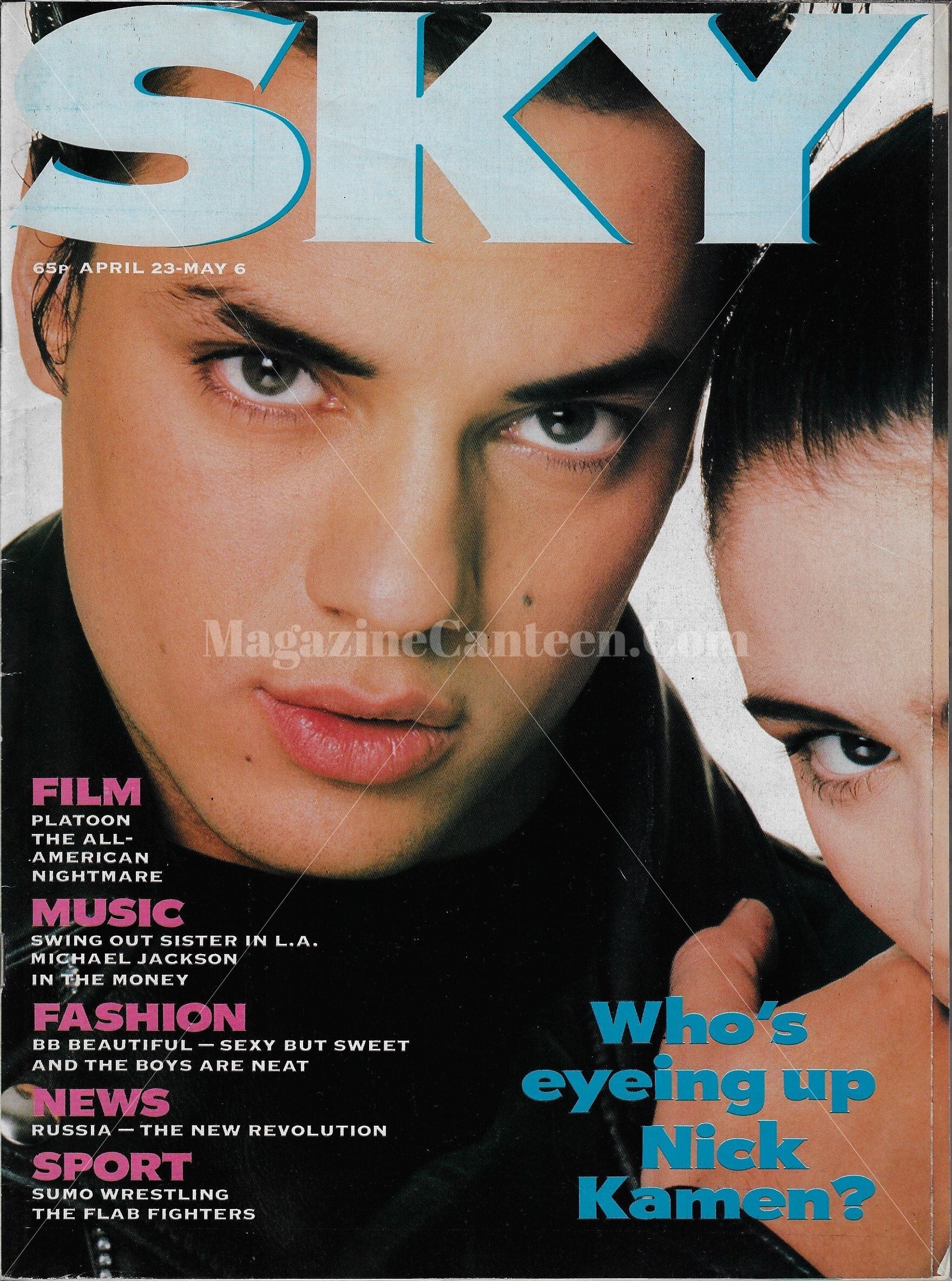 Sky Magazine - Nick Kamen & Charlotte Lewis – magazine canteen