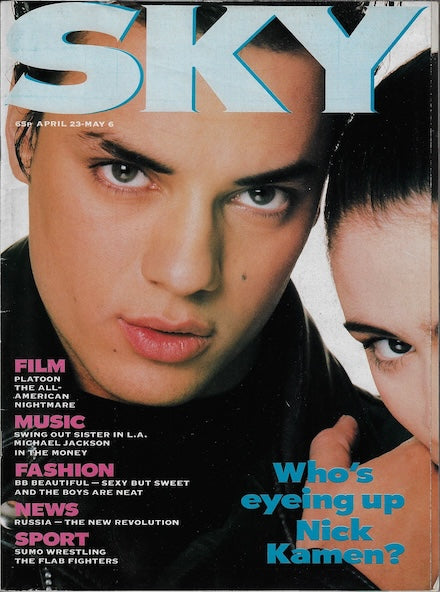 Sky Magazine - Nick Kamen & Charlotte Lewis Tim Roth – magazine canteen