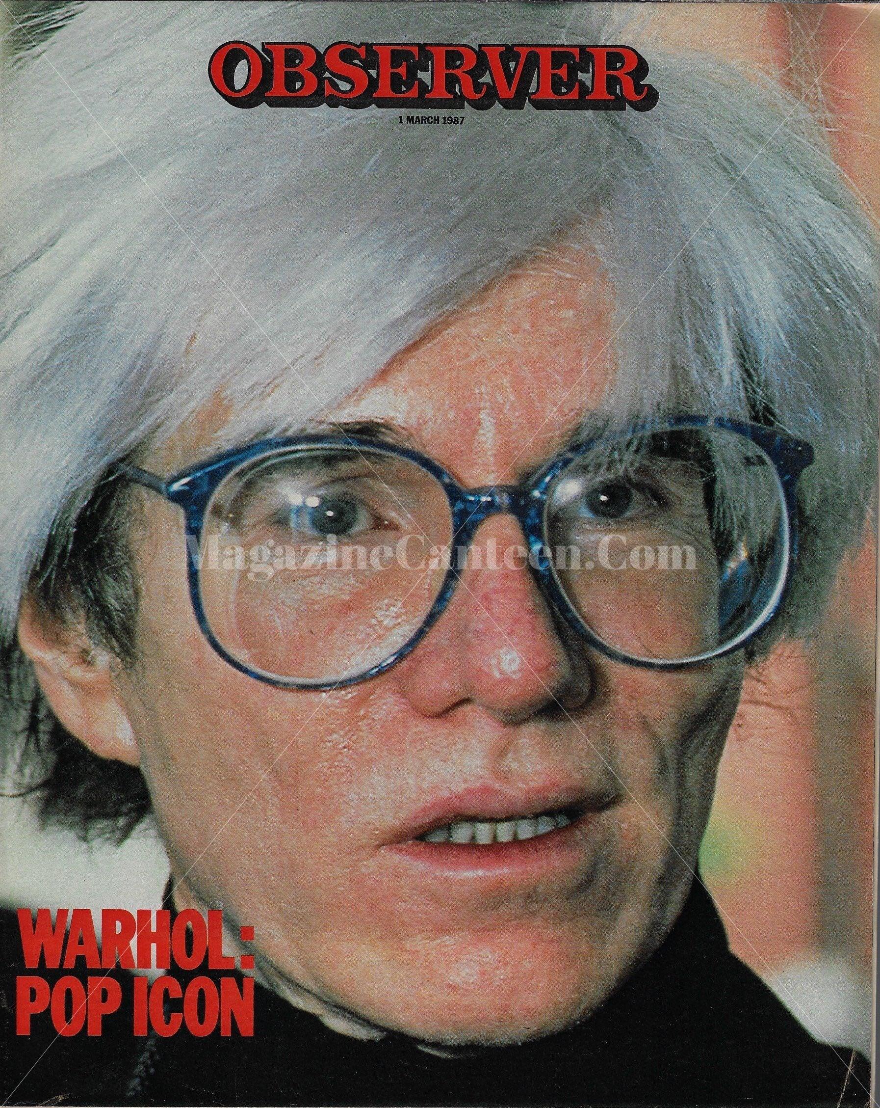 The Observer Magazine - Andy Warhol A – magazine canteen