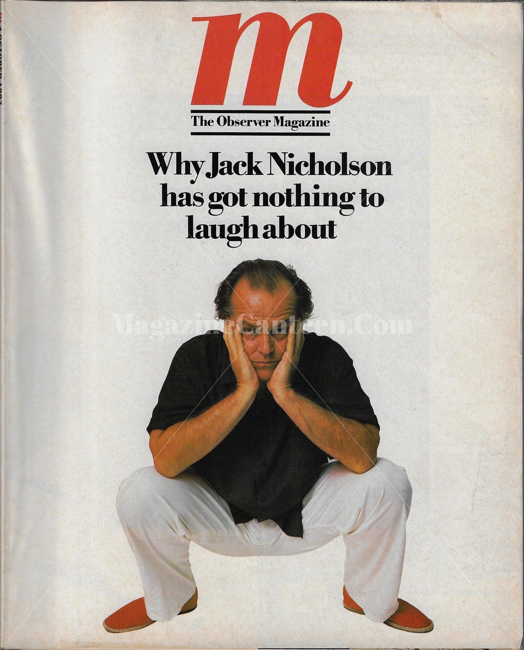 The Observer Magazine - Jack Nicholson – magazine canteen