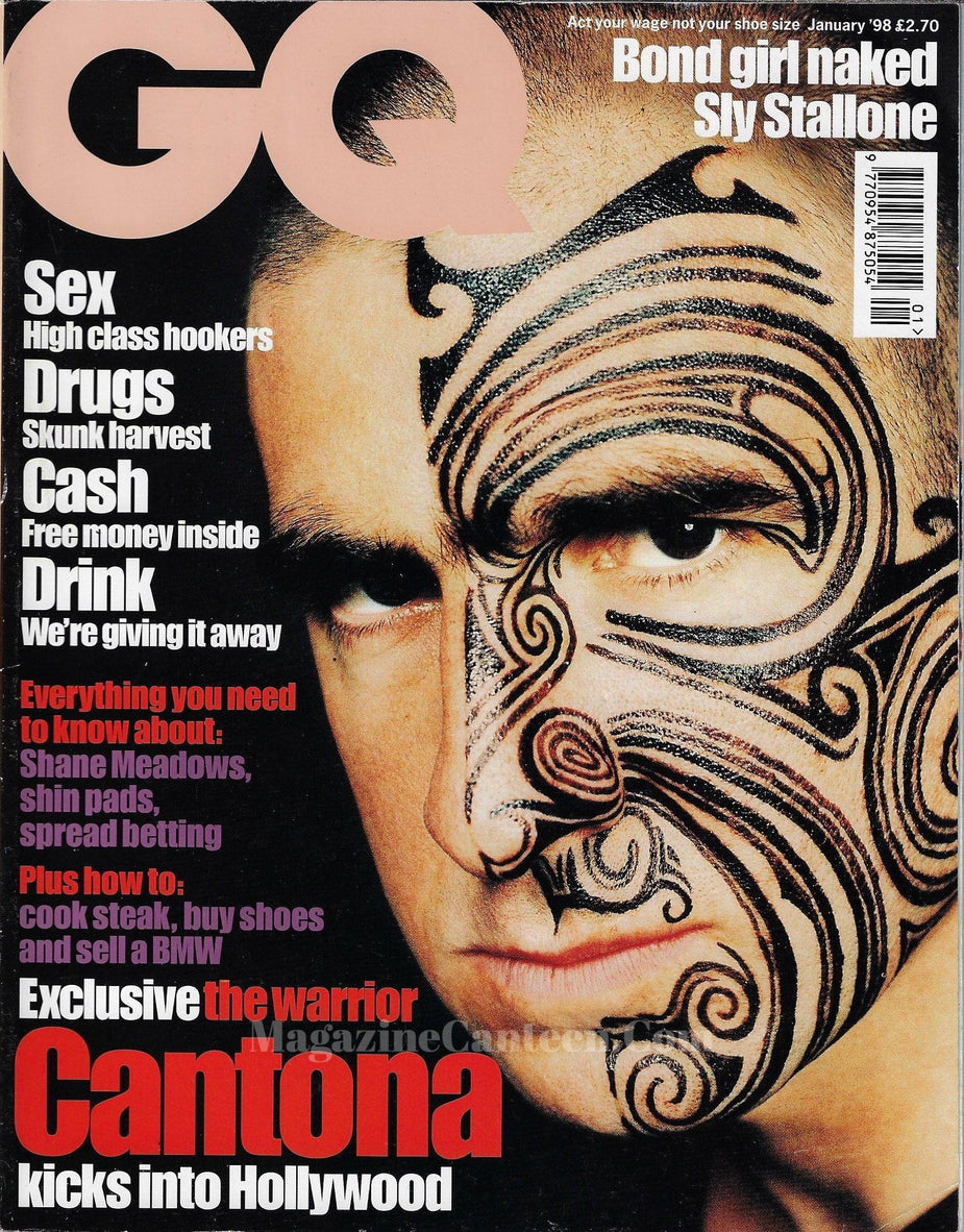 GQ Magazine January 1998 - Eric Cantona – magazine canteen