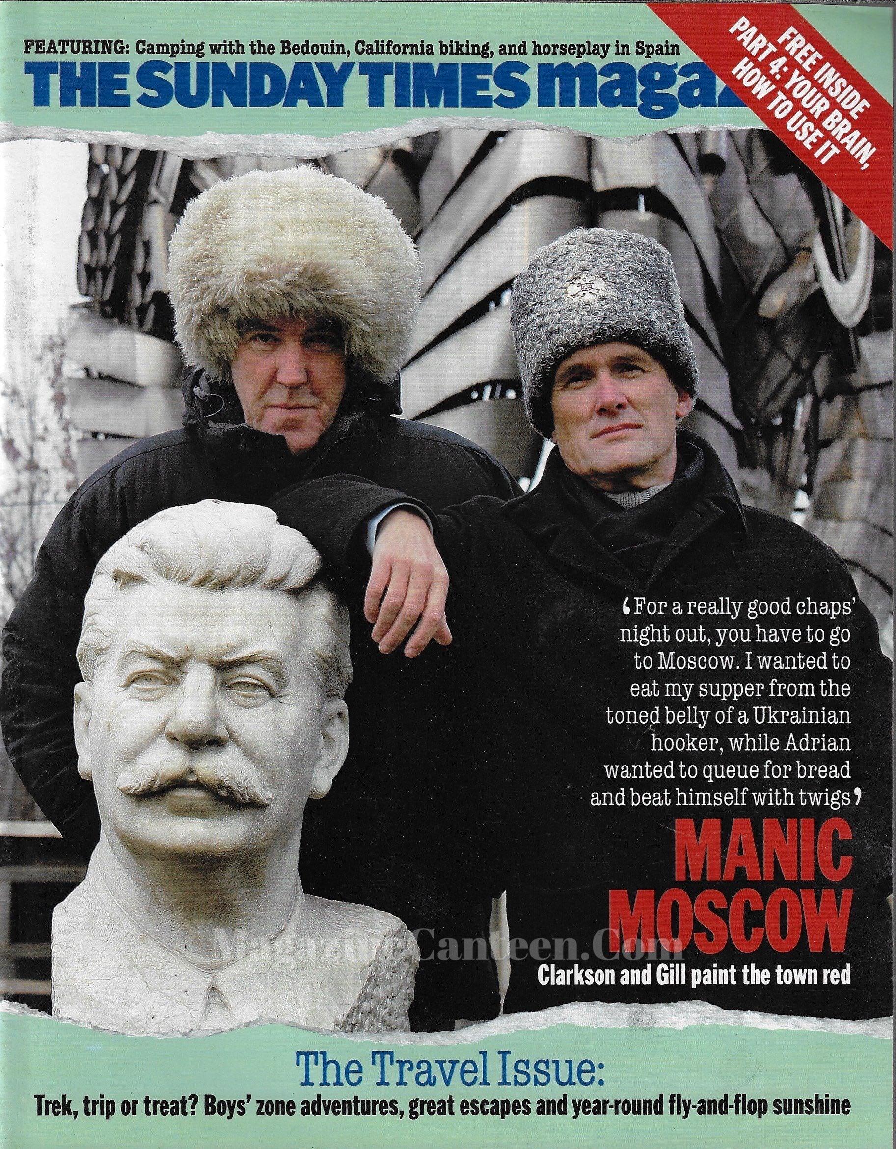 The Sunday Times Magazine - AA Gill Jeremy Clarkson – magazine canteen