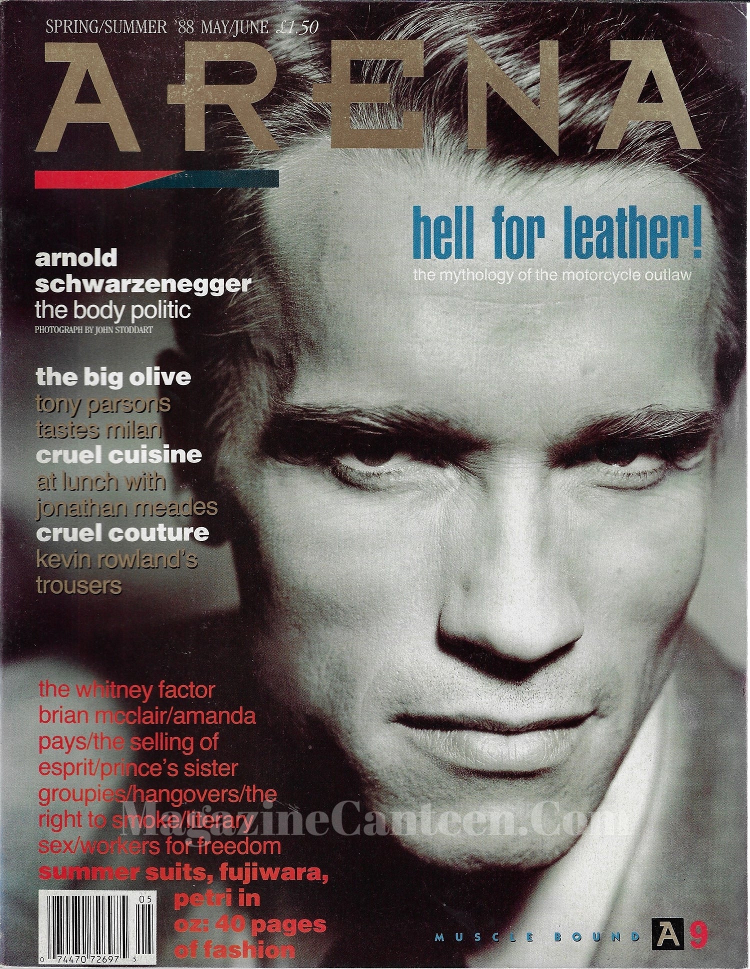 Arena Magazine 9 - Arnold Schwarzenegger 1988 – magazine canteen