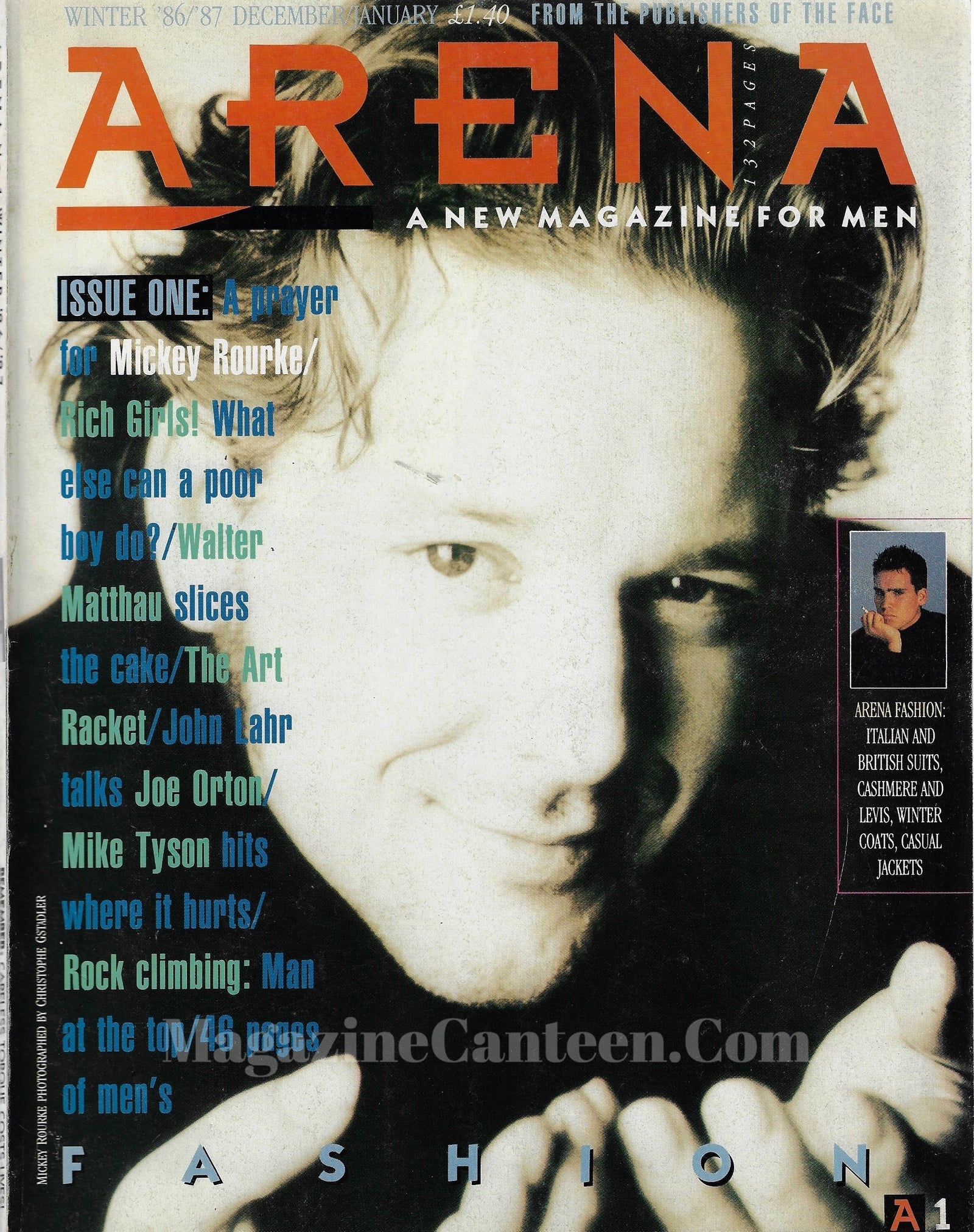 Arena Magazine 1 - Mickey Rourke 1987 – magazine canteen
