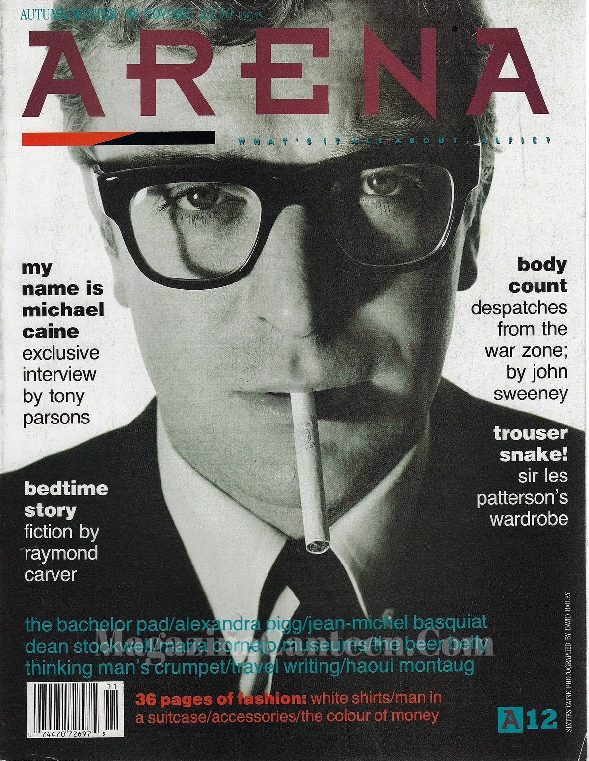 Arena Magazine 12 - Michael Caine 1988 – magazine canteen