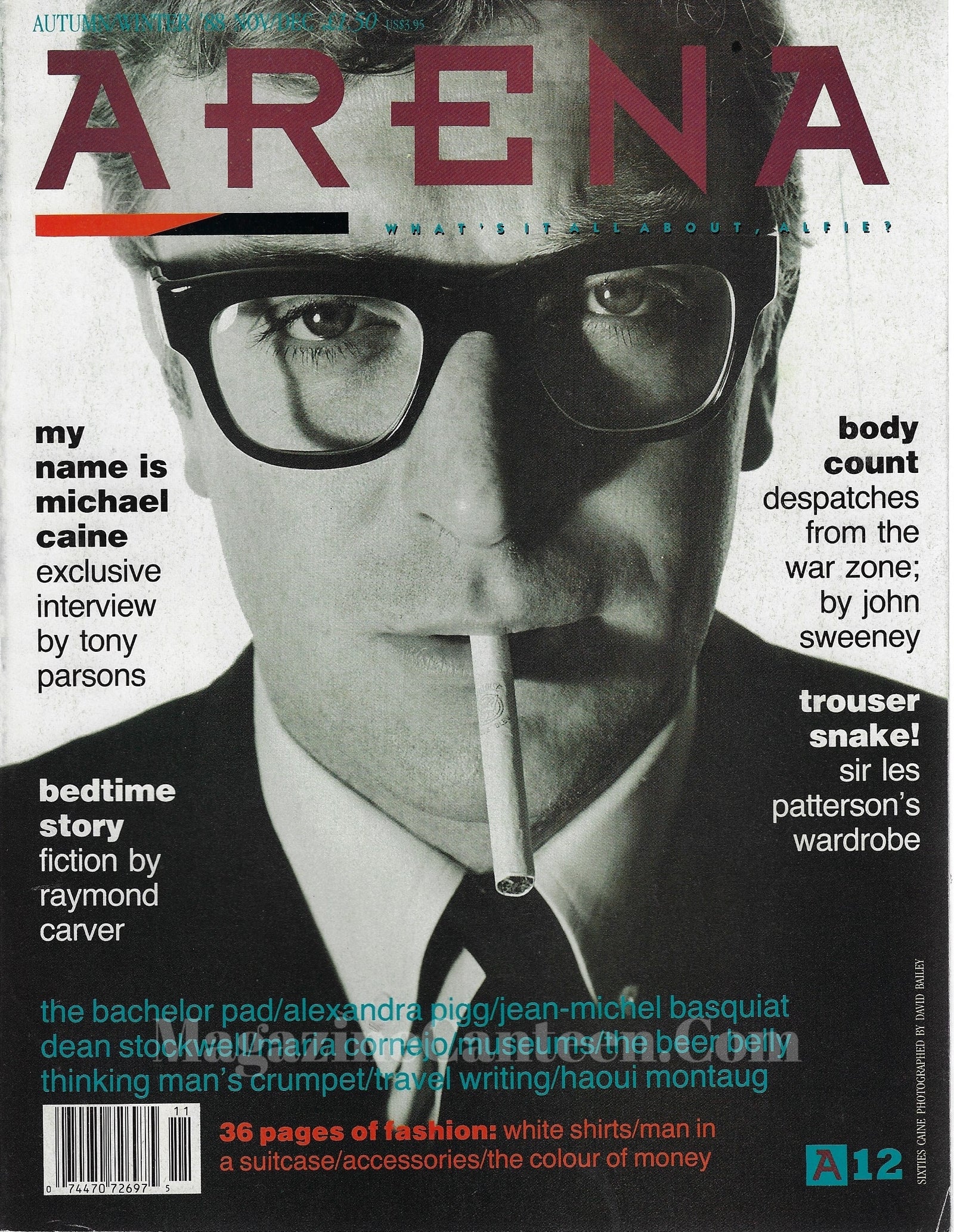 Arena Magazine 12 - Michael Caine 1988 – magazine canteen