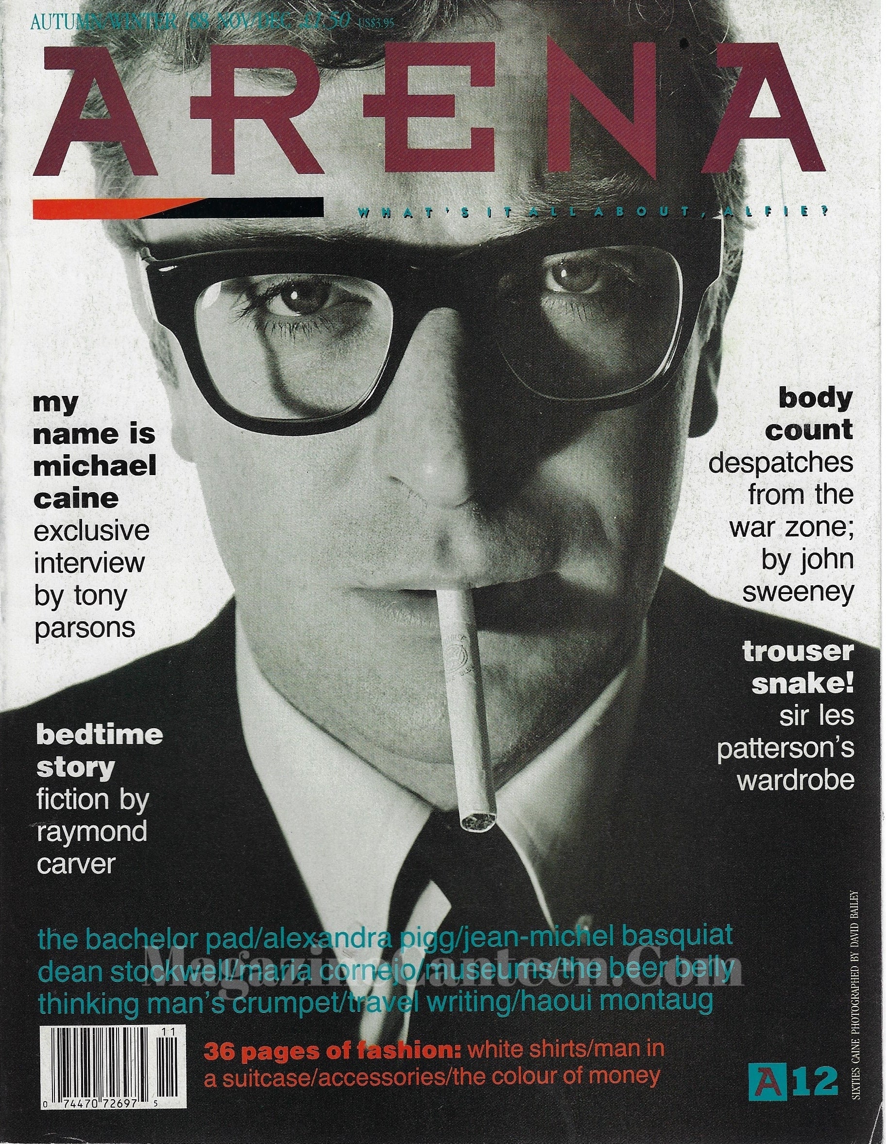 Arena Magazine 12 - Michael Caine 1988 – magazine canteen