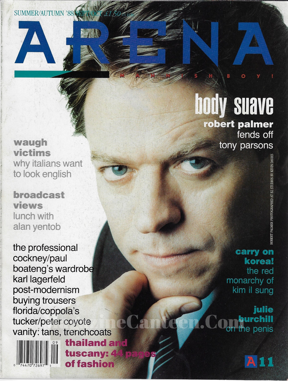 Arena Magazine 11 - Robert Palmer 1988 – magazine canteen