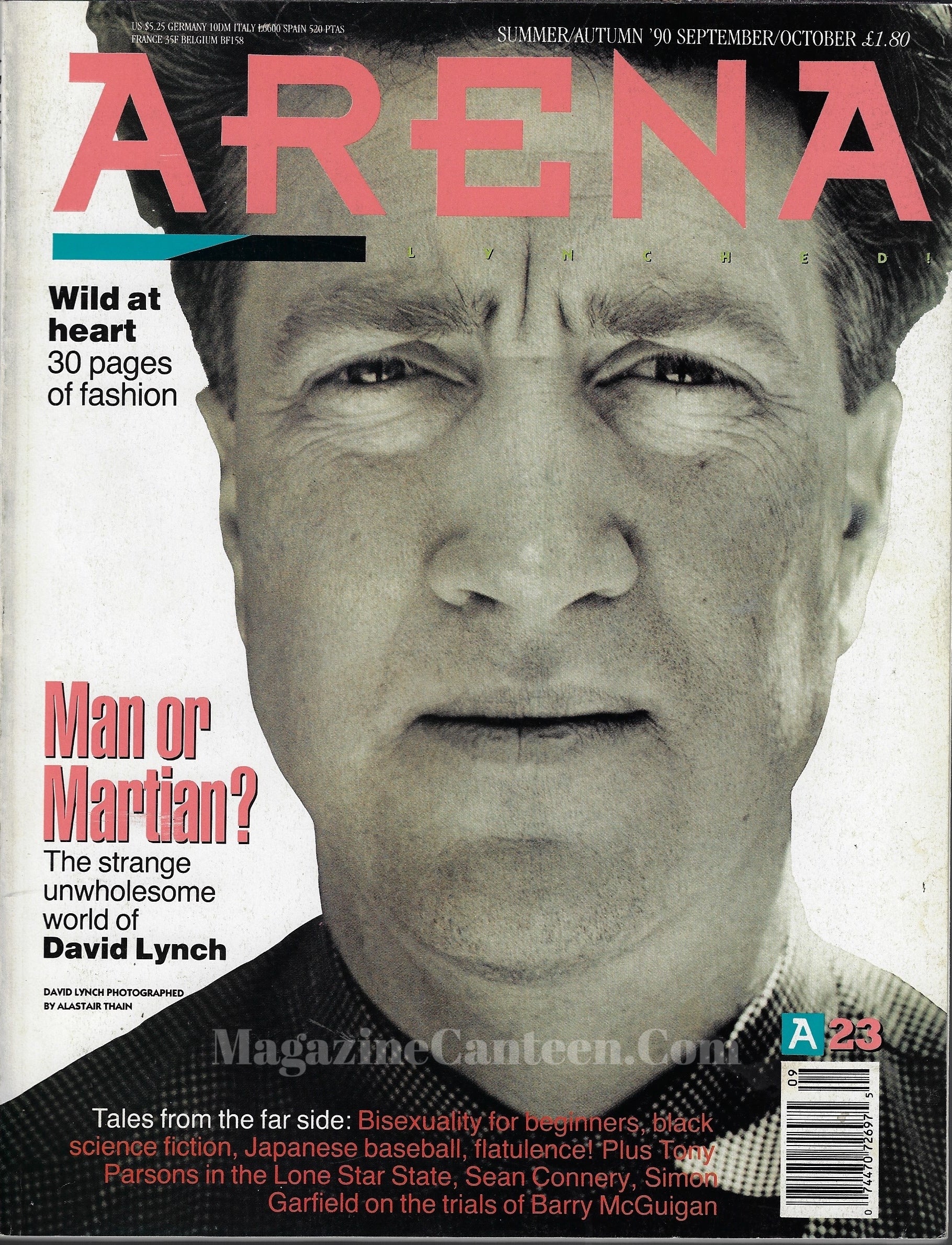 Arena Magazine 23 - David Lynch 1990 – magazine canteen