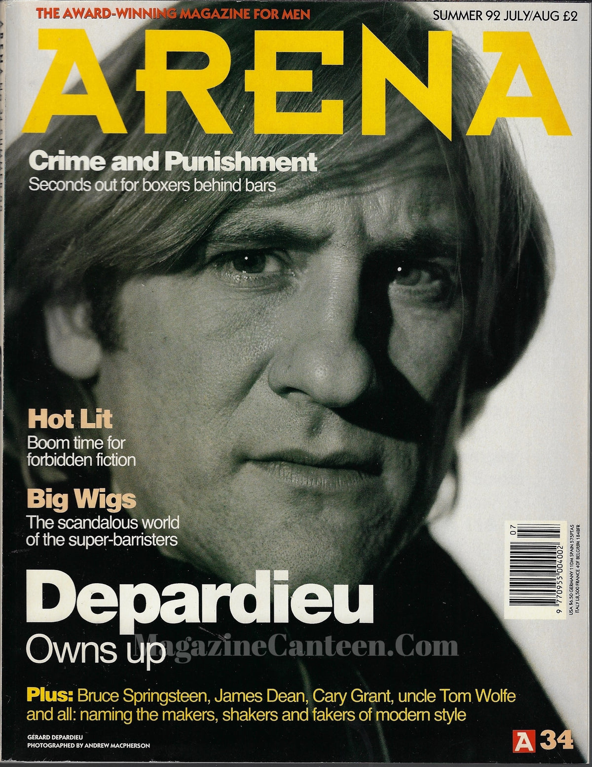 Arena Magazine 34 - Gerard Depardieu – magazine canteen