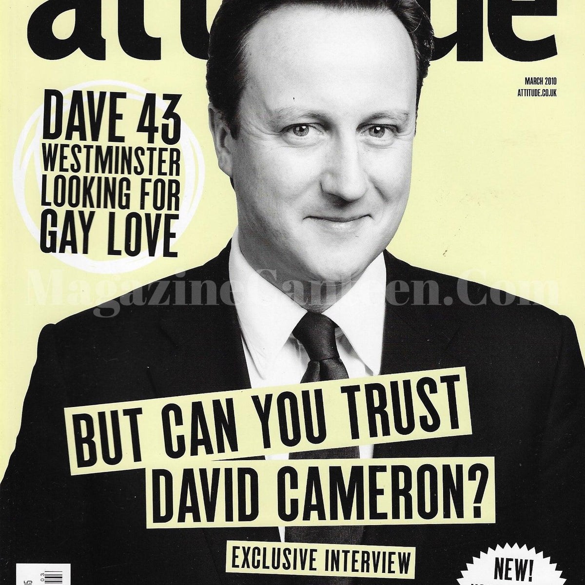 Attitude Magazine 189 - David Cameron 2010 – magazine canteen