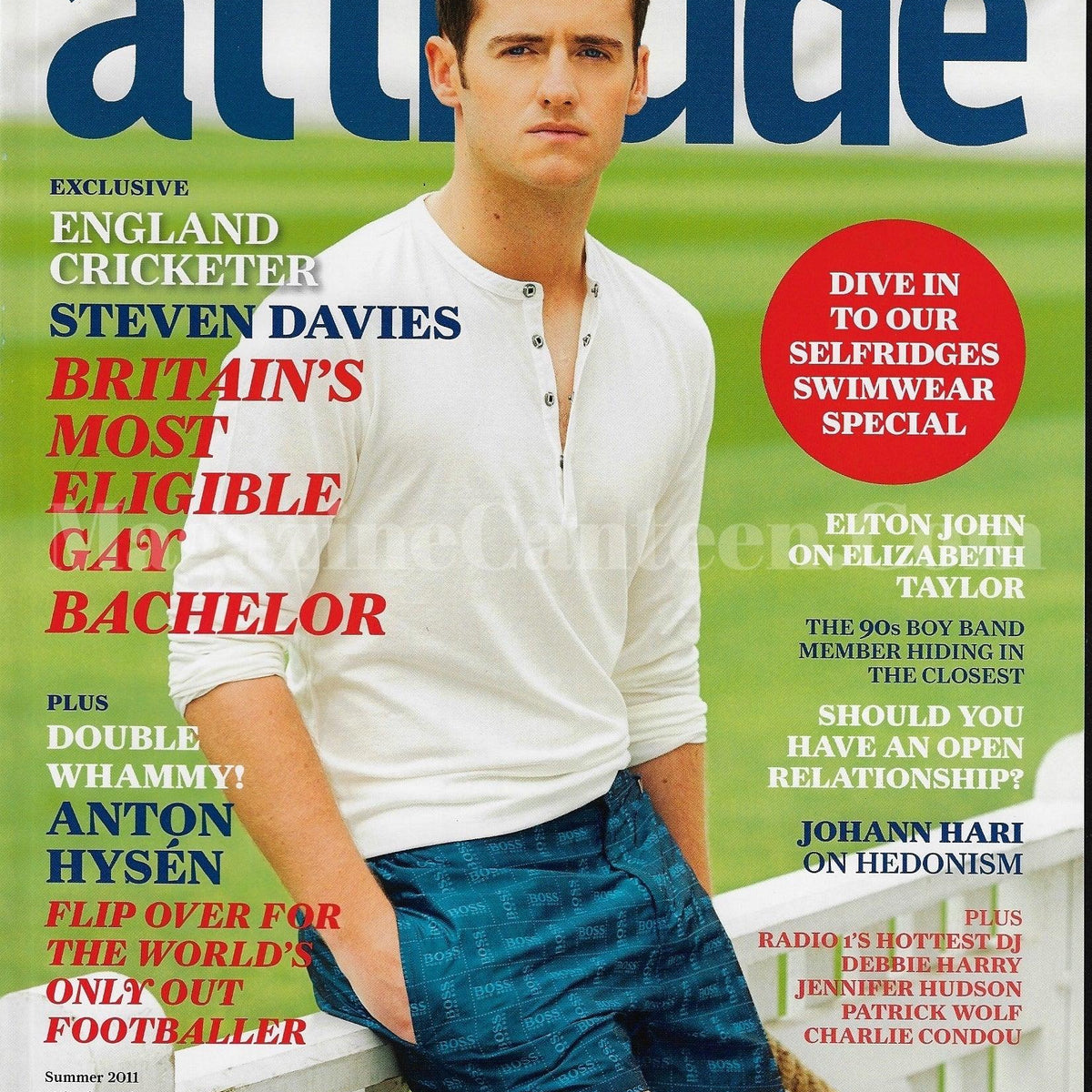 Attitude Magazine 205 - Steven Davies 2011 – magazine canteen