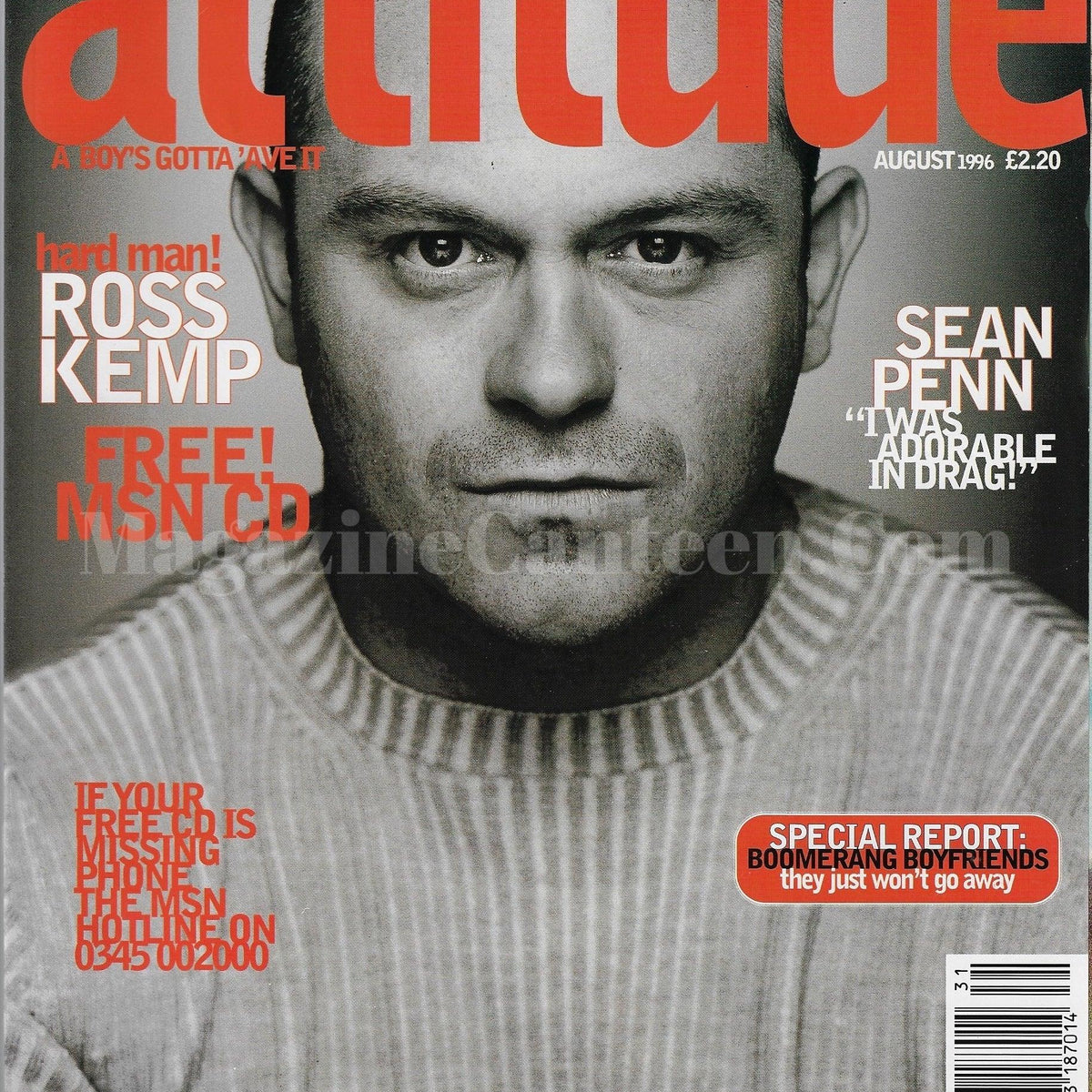 Attitude Magazine 28 - Ross Kemp 1996 – magazine canteen