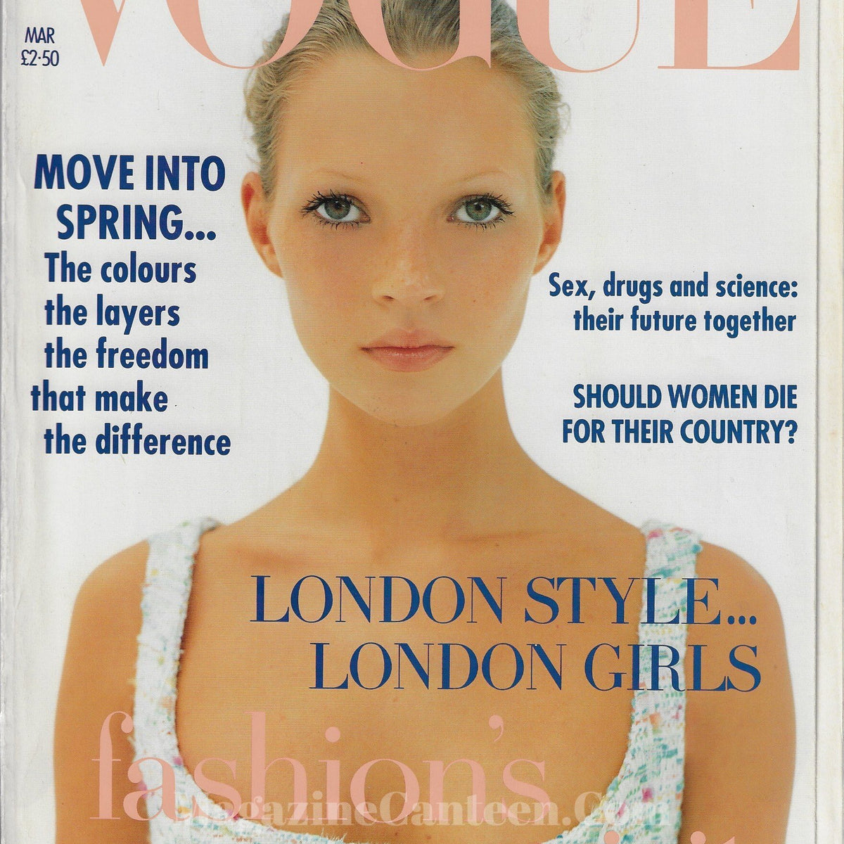 Vogue Magazine March 1993 - Kate Moss Corinne Day A – magazine canteen