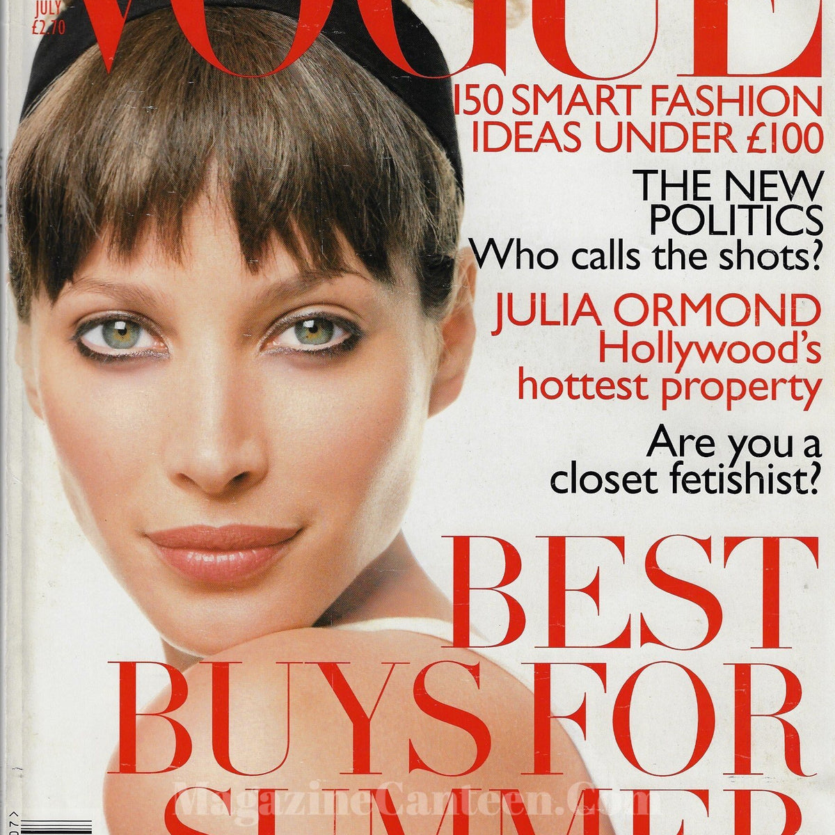 Vogue Magazine July 1995 - Christy Turlington – magazine canteen