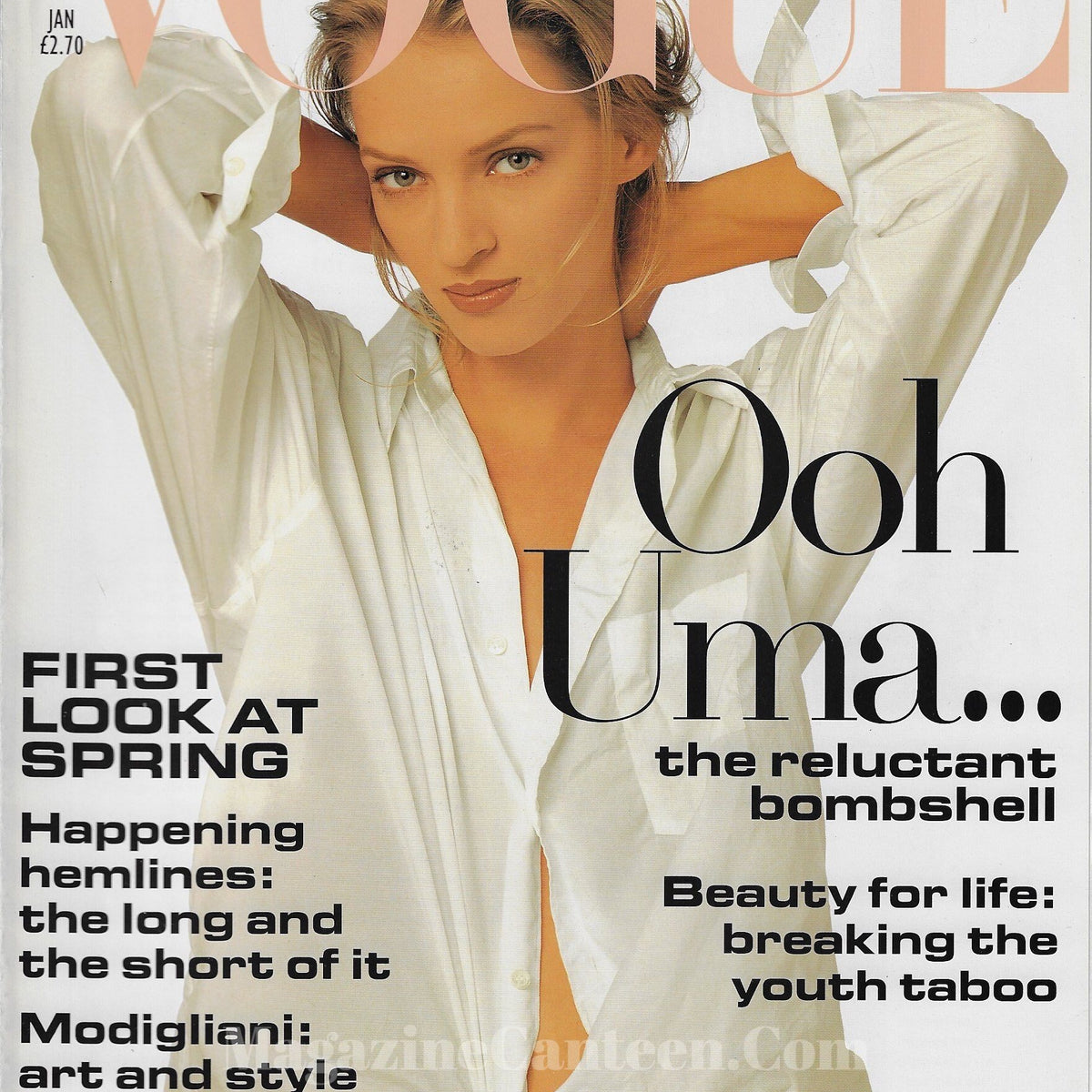 Vogue Magazine January 1994 - Uma Thurman – magazine canteen