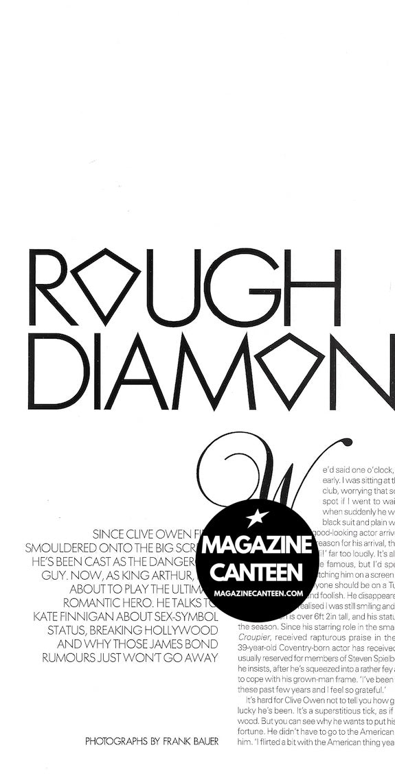 Elle Magazine - CLIVE OWEN Rough Diamond – magazine canteen