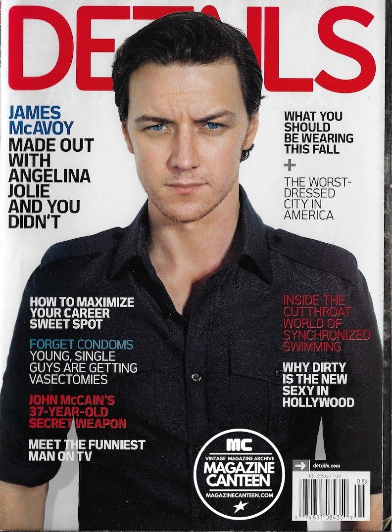 Details Magazine - JAMES MCAVOY Billy Joel BOBBY JINDAL – magazine canteen