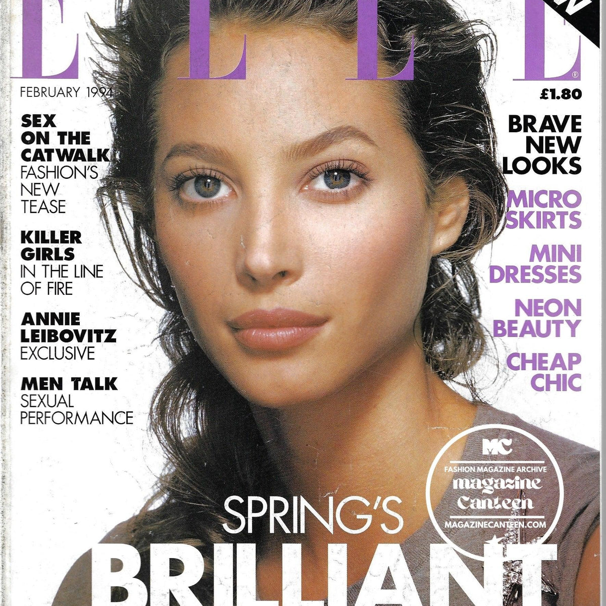 Elle Magazine - Christy Turlington KATE MOSS Bridget Hall EMMA BALFOUR ...