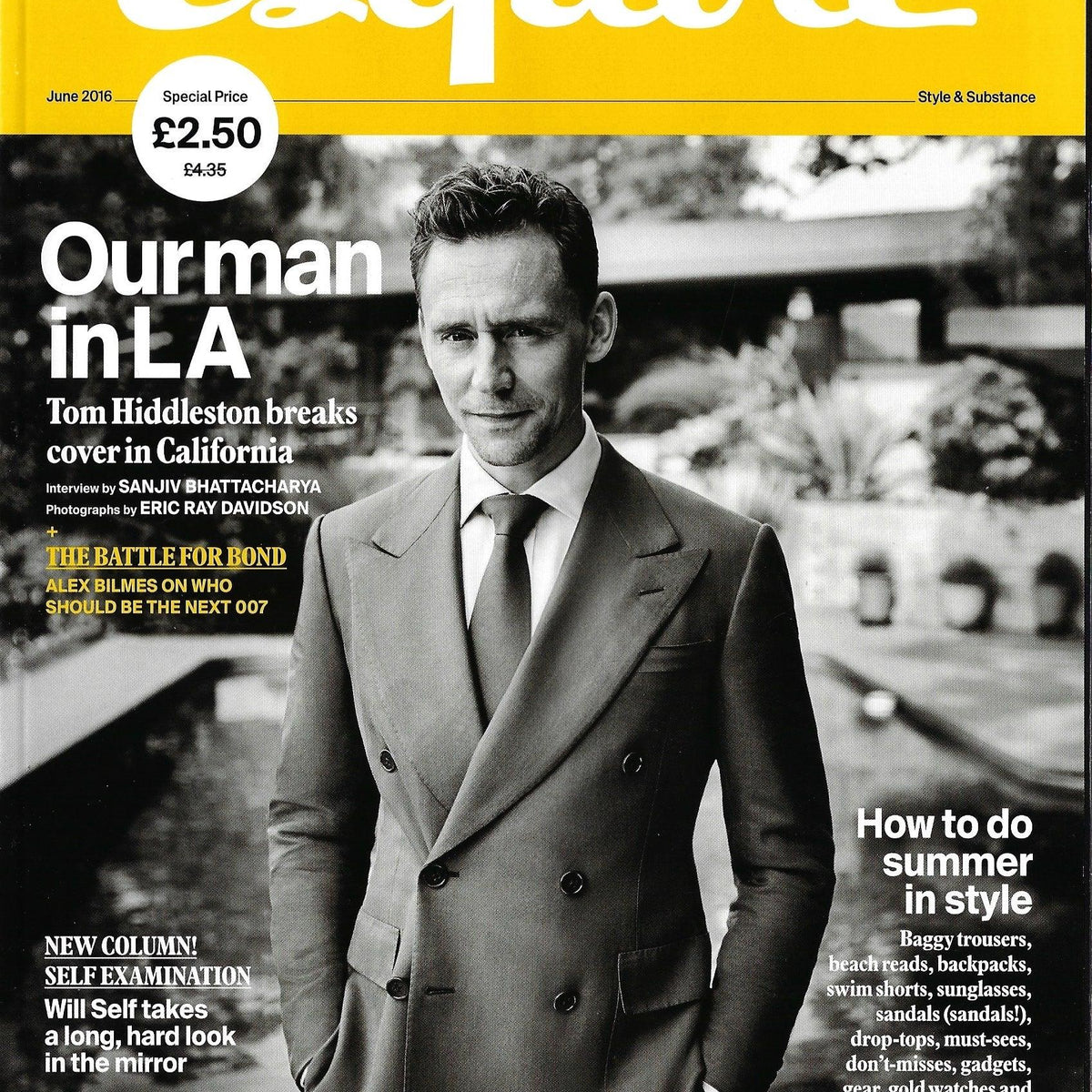 Esquire Magazine - Tom Hiddleston CILLIAN MURPHY Christian Slater ...