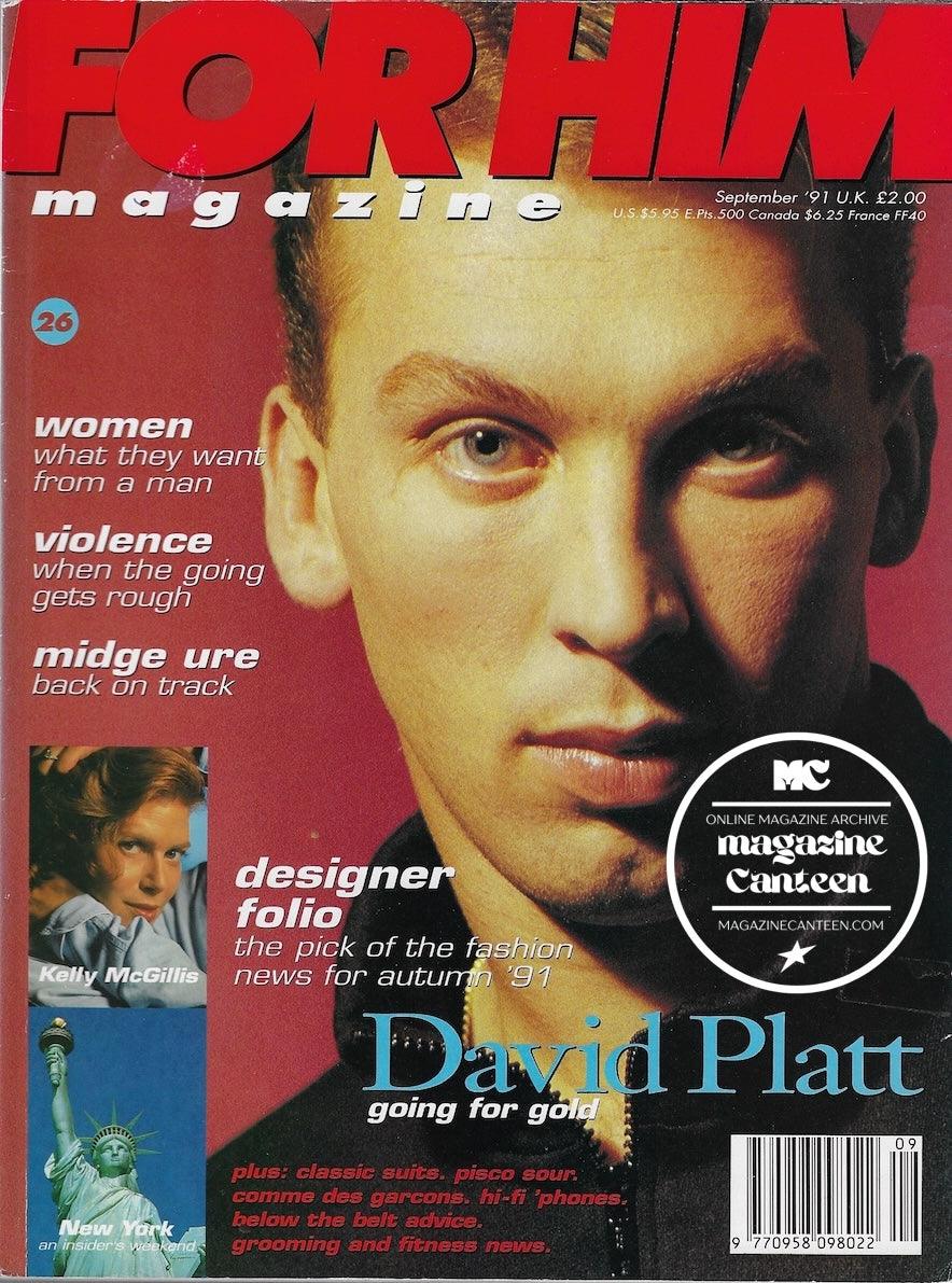 For Him Magazine - DAVID PLATT Midge Ure KELLY MCGILLIS – magazine canteen