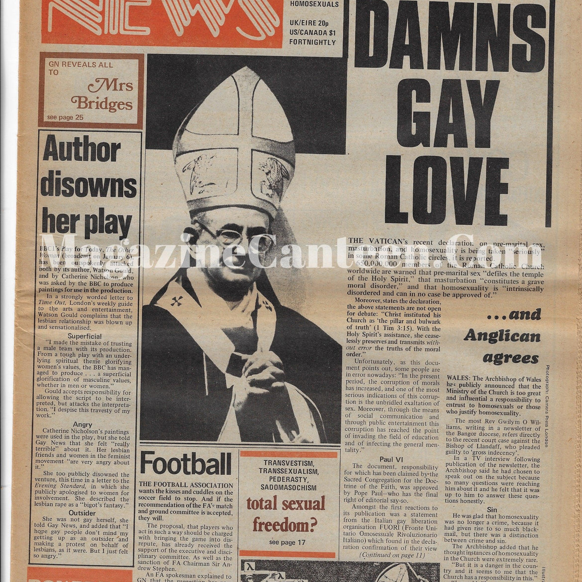 Gay News - Bob Workman – magazine canteen