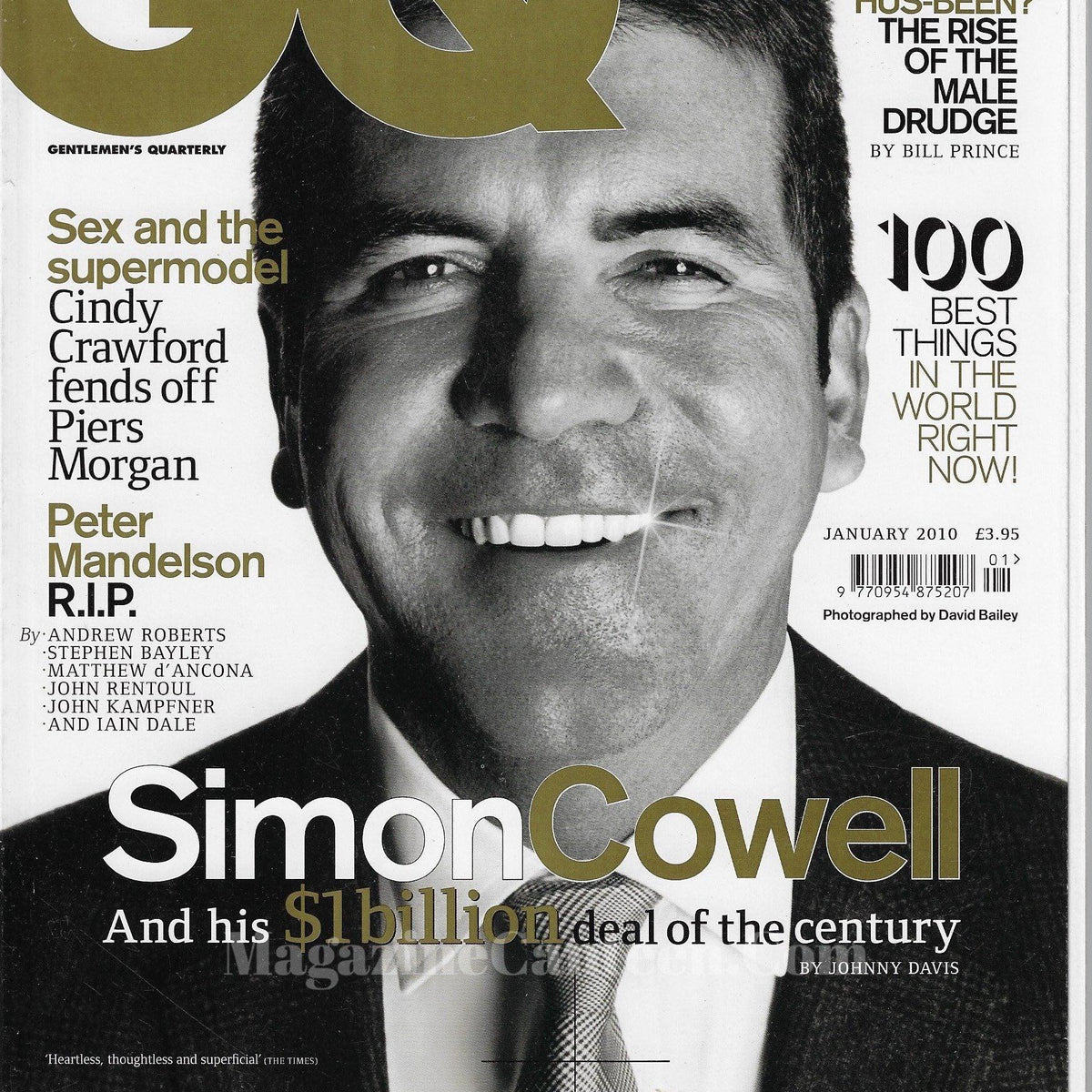 GQ Magazine January 2010 - Simon Cowell – magazine canteen