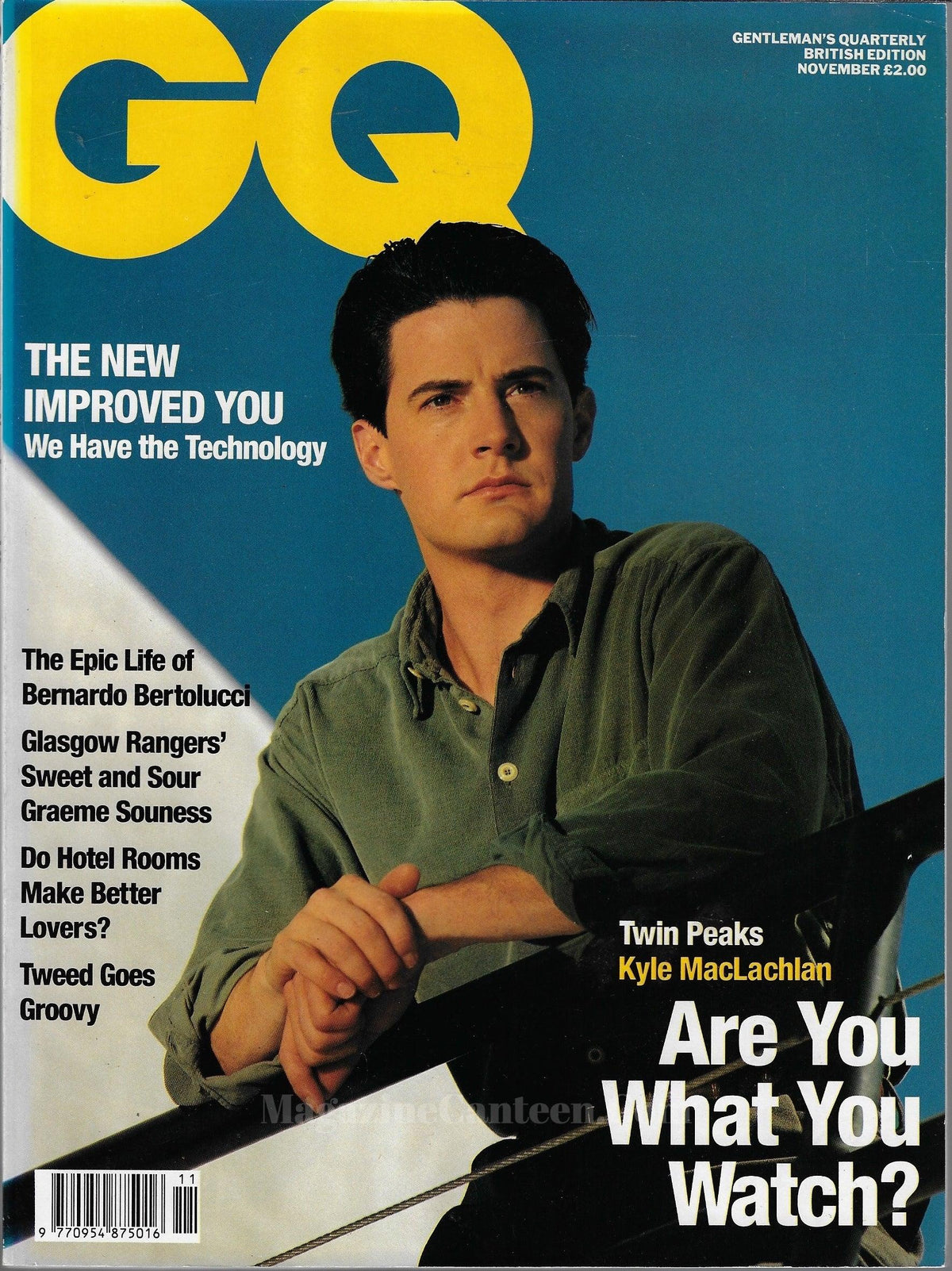 GQ Magazine November 1990 - Kyle MacLachlan – magazine canteen