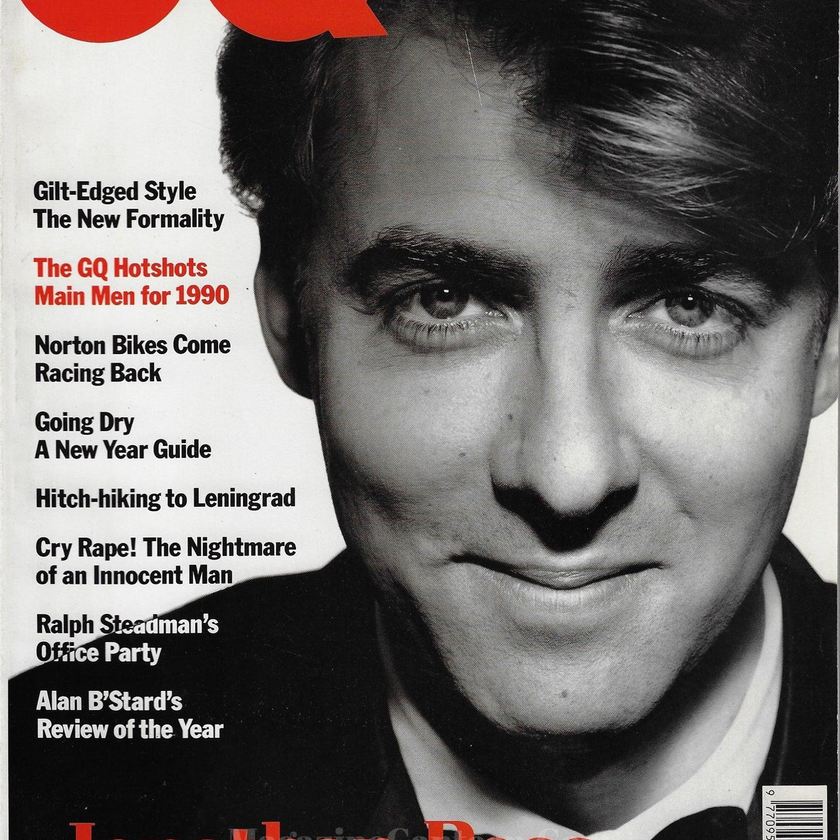 GQ Magazine January 1990 - Jonathan Ross – magazine canteen