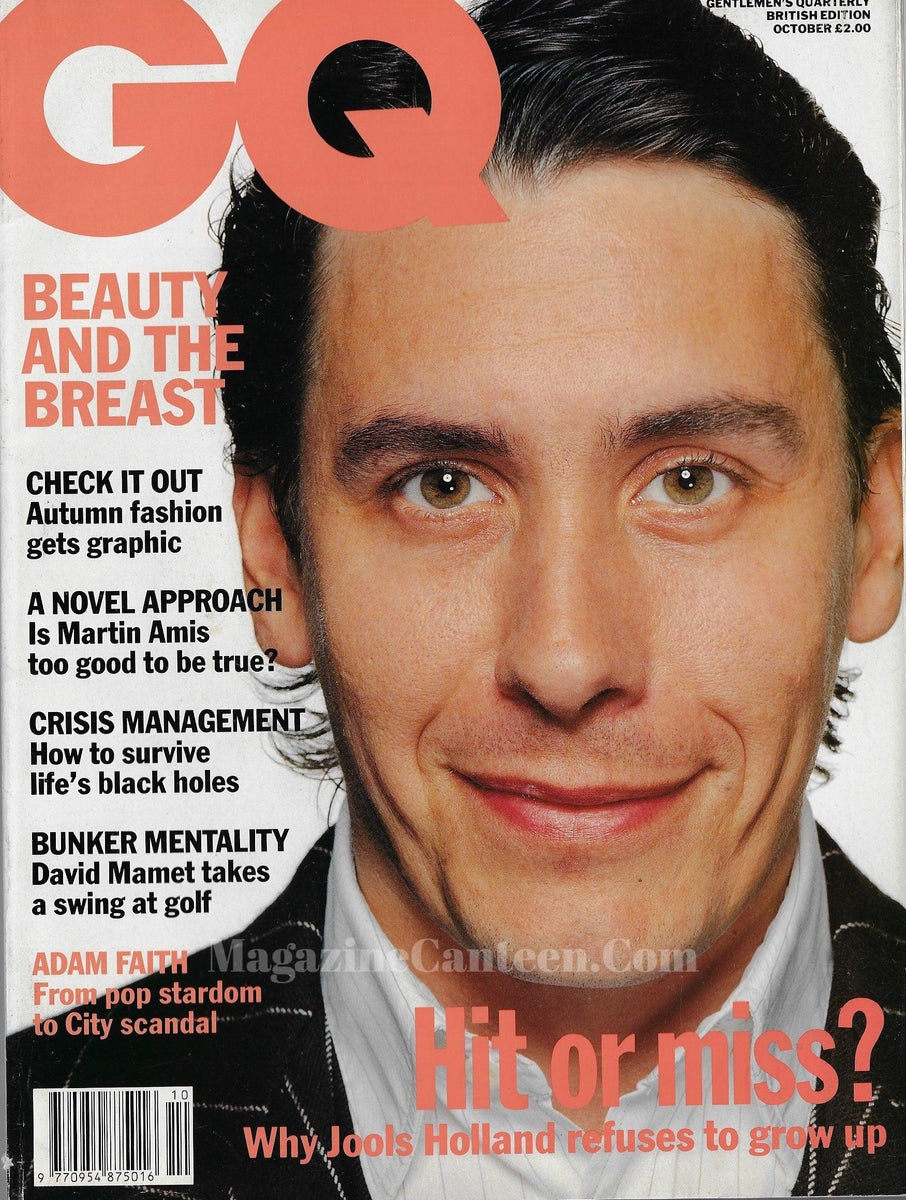 GQ Magazine October 1991 - Jools Holland – magazine canteen
