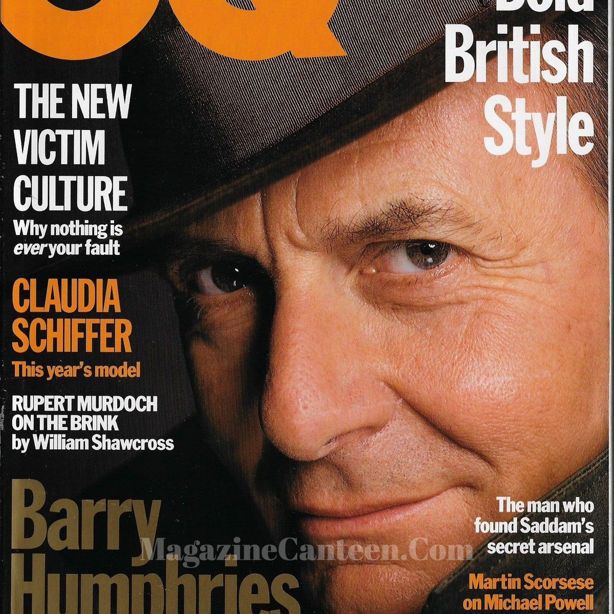 GQ Magazine October 1992 - Barry Humphries – magazine canteen