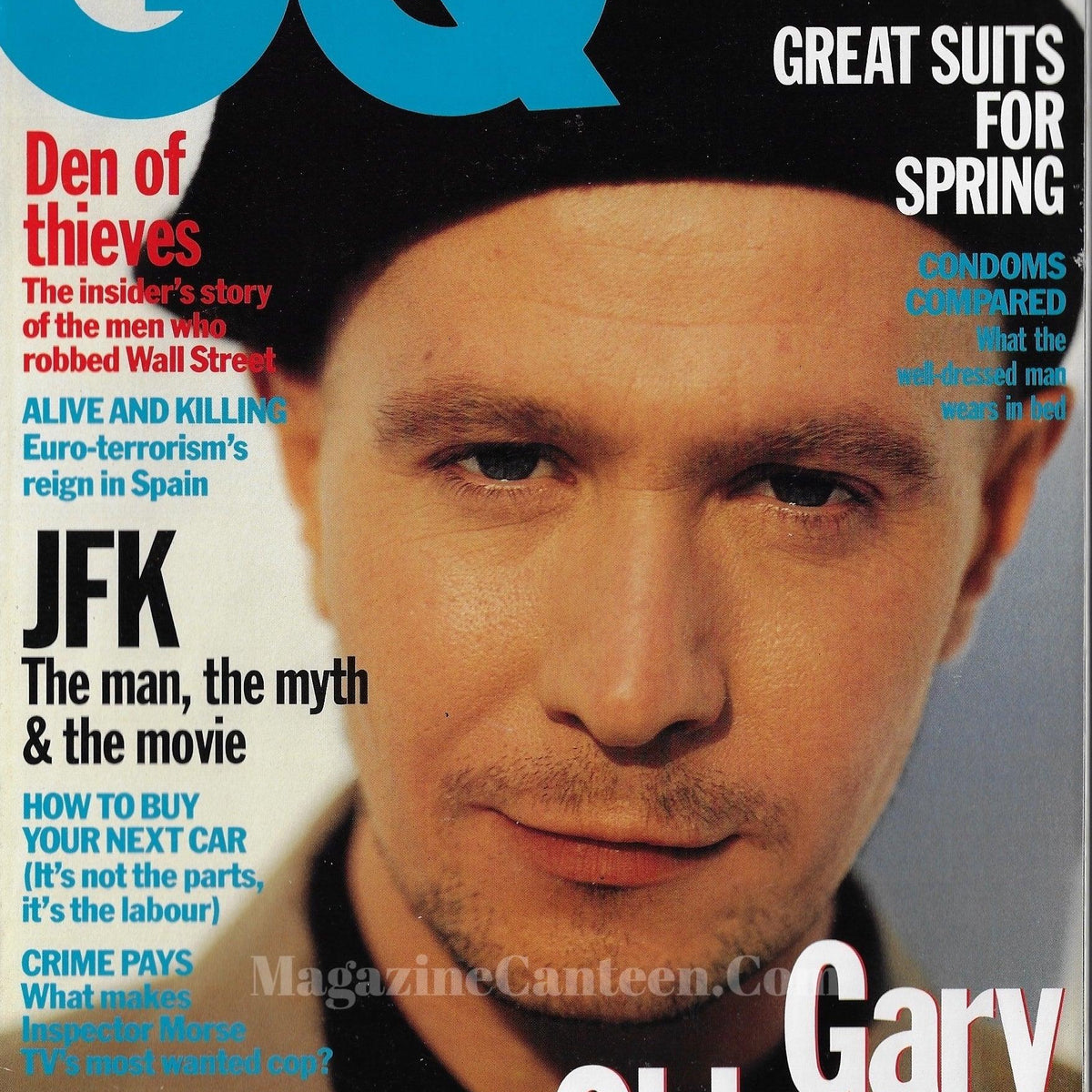 GQ Magazine February 1992 - Gary Oldman – magazine canteen