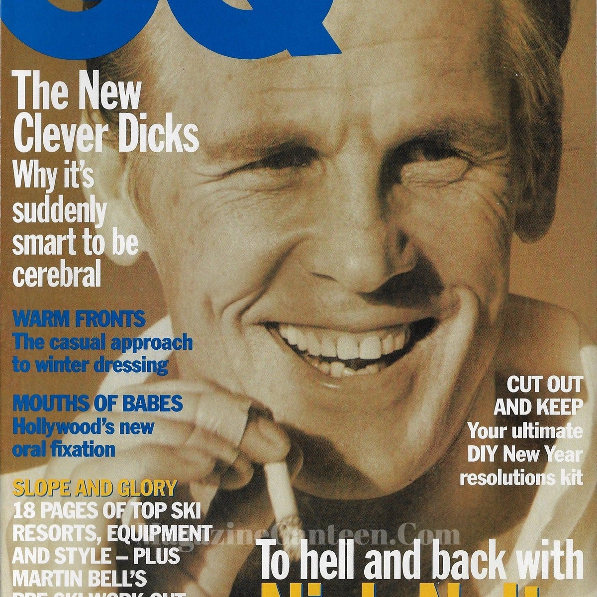 GQ Magazine January 1992 - Nick Nolte – magazine canteen