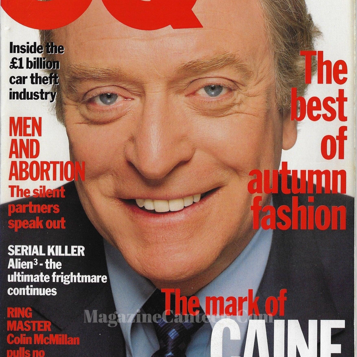 GQ Magazine September 1992 - Michael Caine – magazine canteen