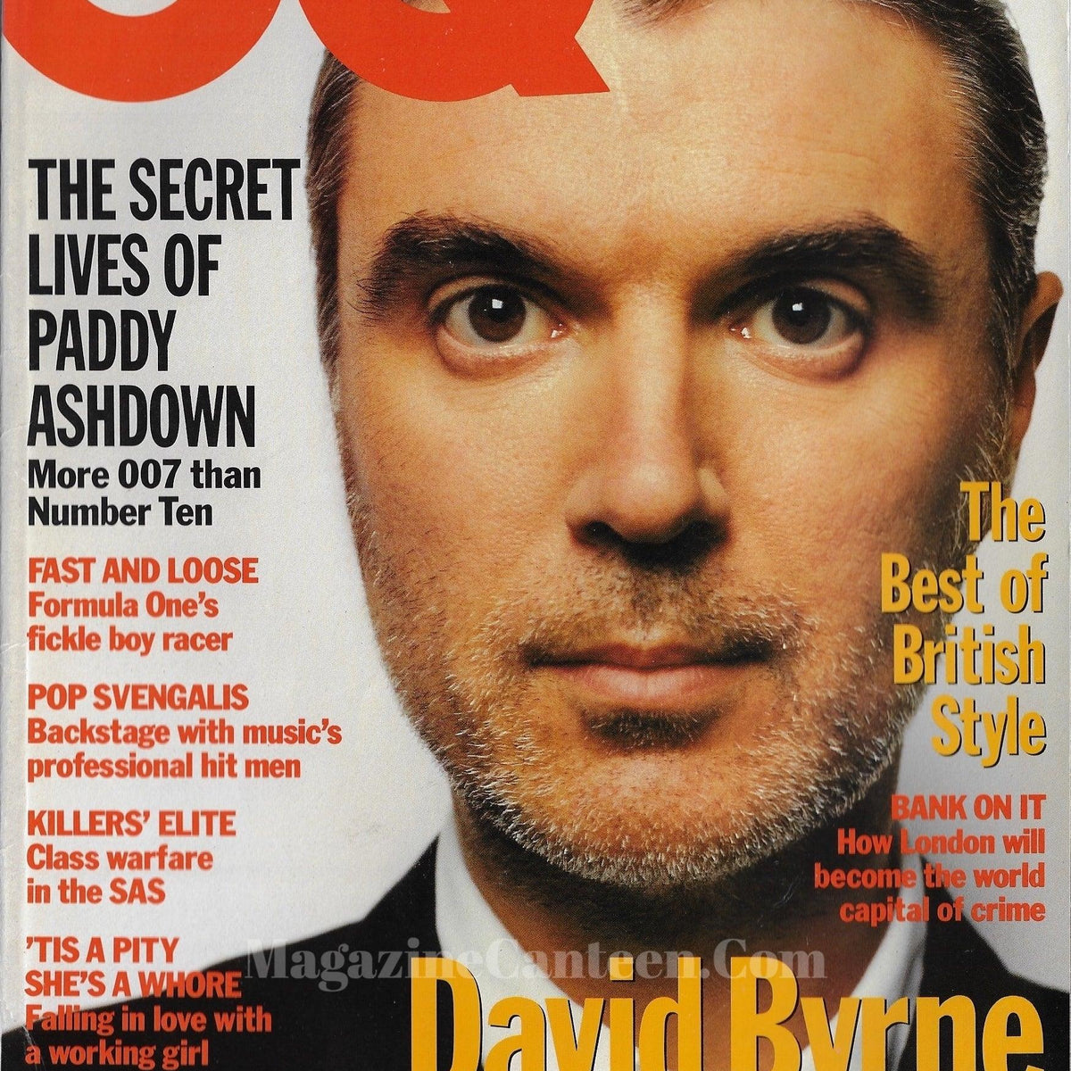 GQ Magazine April 1992 - David Byrne – magazine canteen