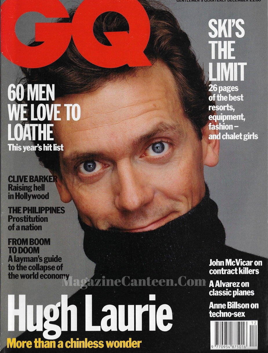 GQ Magazine December 1992 - Hugh Laurie – magazine canteen