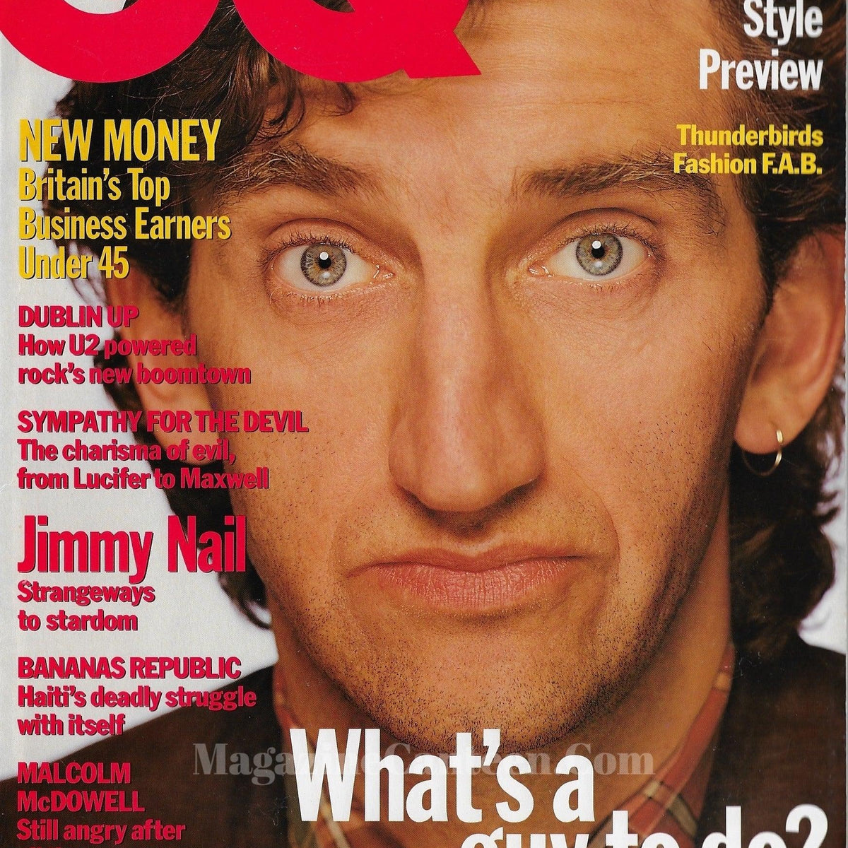 GQ Magazine March 1992 - Jimmy Nail – magazine canteen
